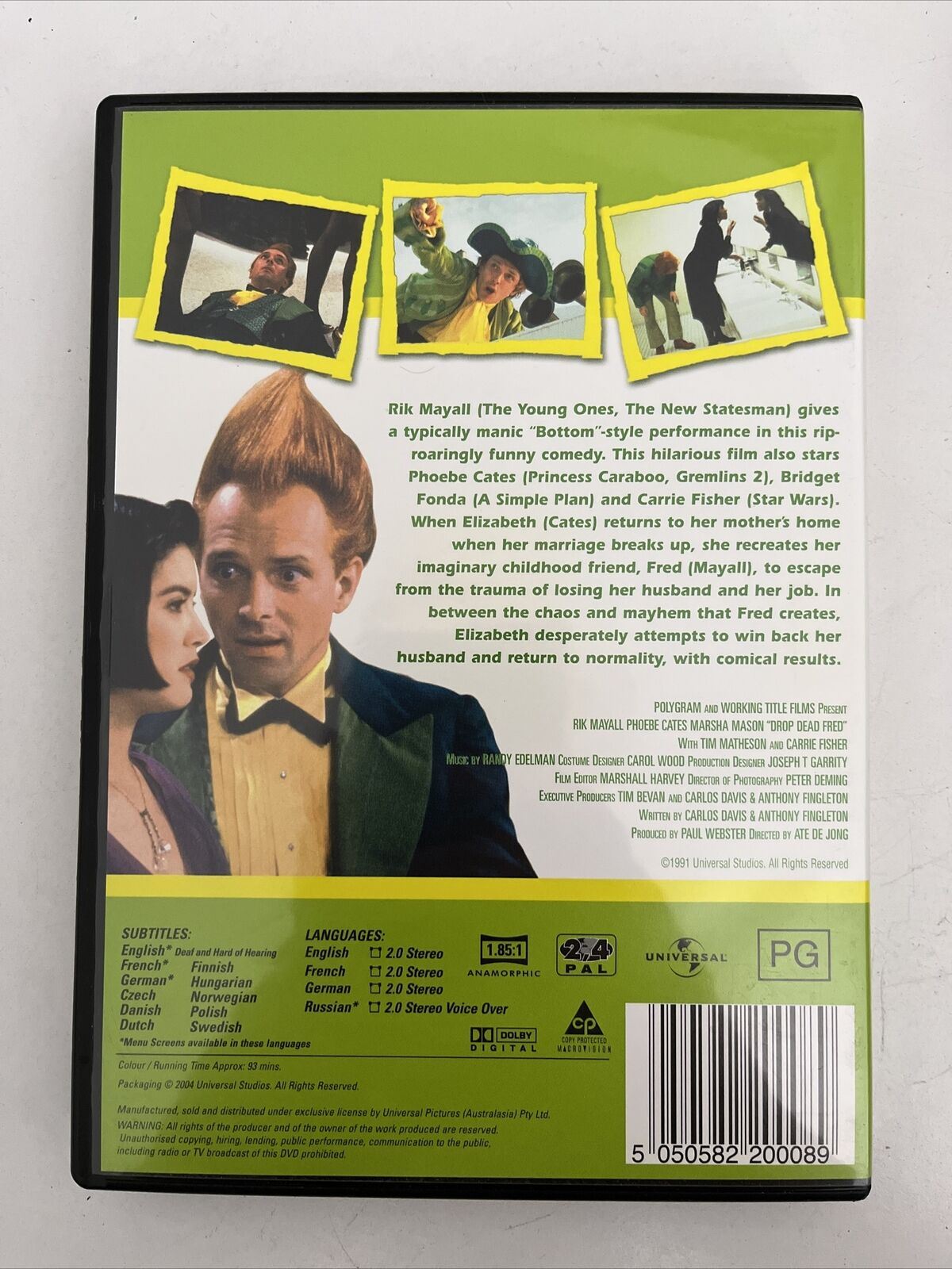 Drop Dead Fred (DVD, 1991) Rik Mayall, Phoebe Cates, Carrie Fisher. Re ...