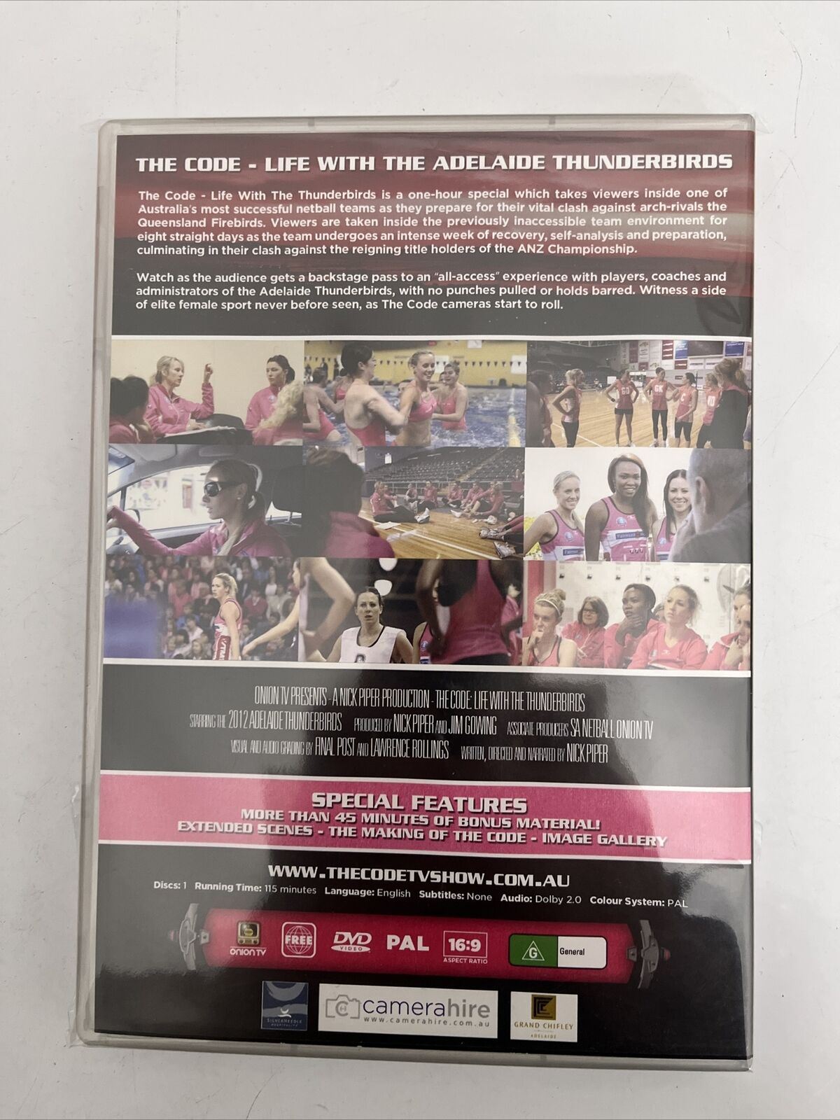 The Code - 2012 Adelaide Thunderbirds Netball DVD All Regions NEW ...