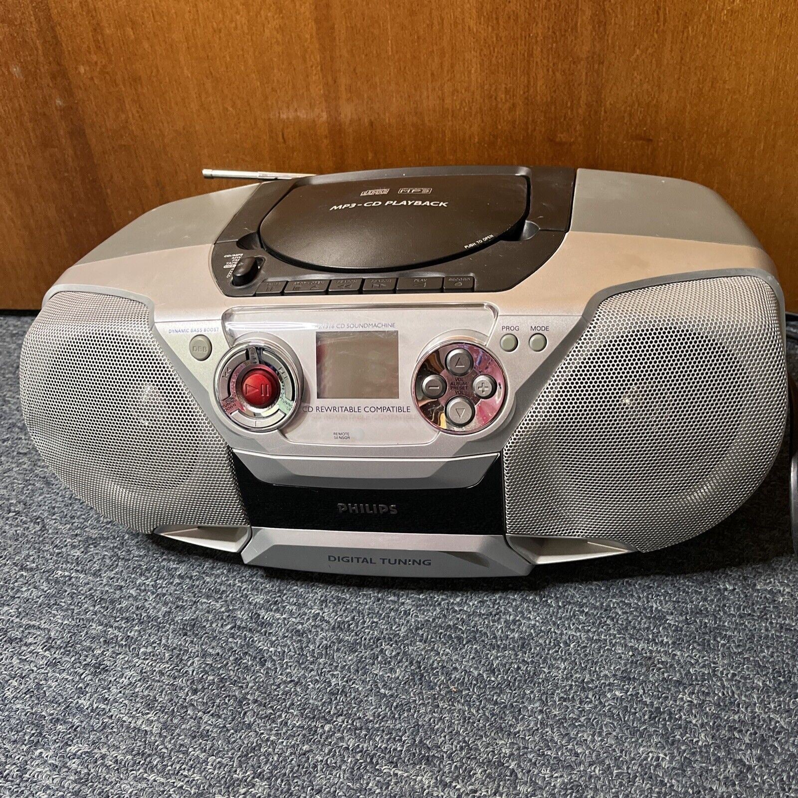 Philips AZ1315/10 Cassette Tape Radio MP3 CD Player Recorder Boombox ...
