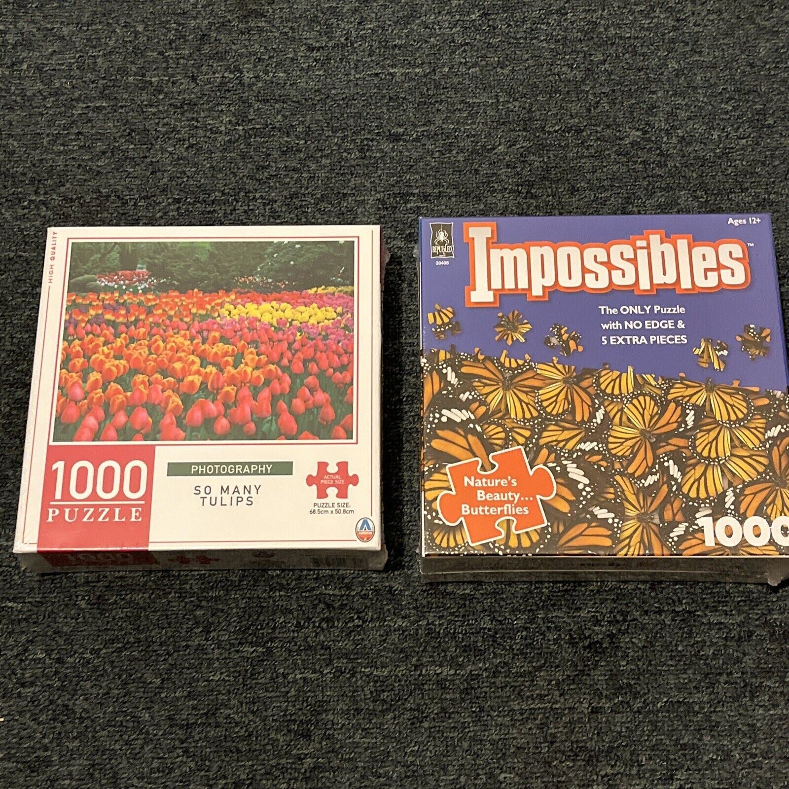 NEW Natures Beauty Butterflies Impossibles + So Many Tulips 1000pc Jig ...