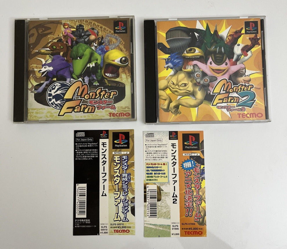 Monster Farm 1 & 2 - Sony PlayStation PS1 NTSC-J JAPAN Monster Breedin ...