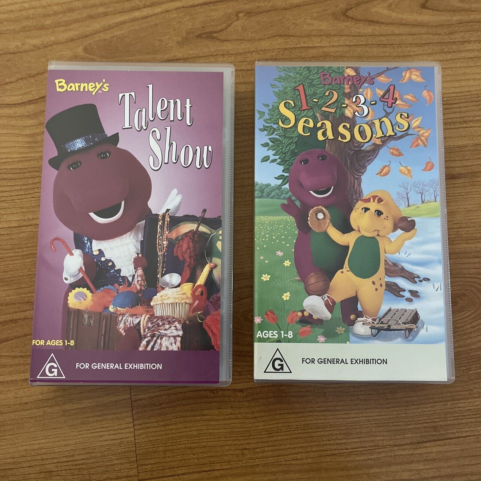 Barney the Dinosaur - Barney's Talent Show & 1 2 3 3 Seasons VHS PAL ...