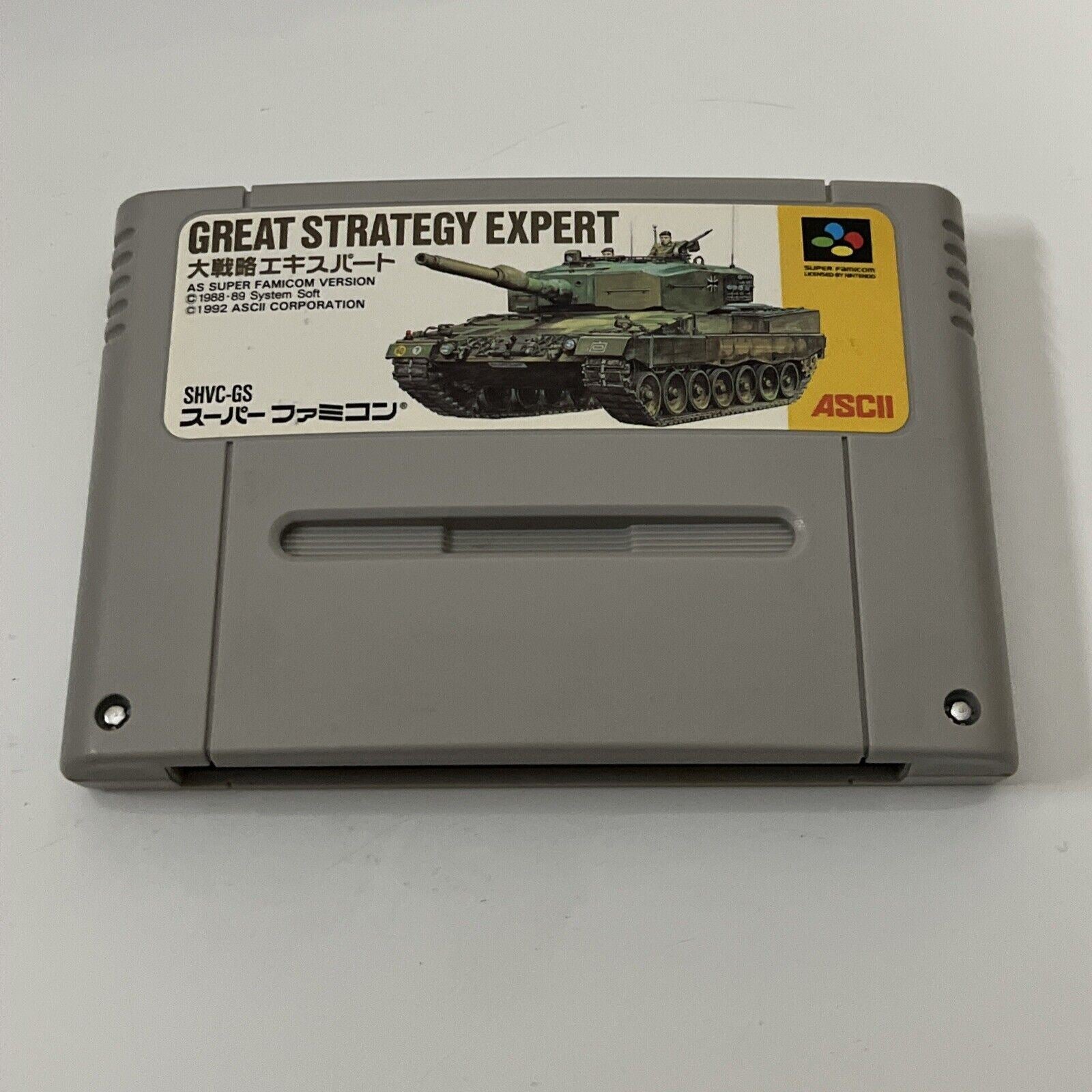 Great Strategy Expert Daisenryaku Nintendo Super Famicom SNES NTSC-J J ...