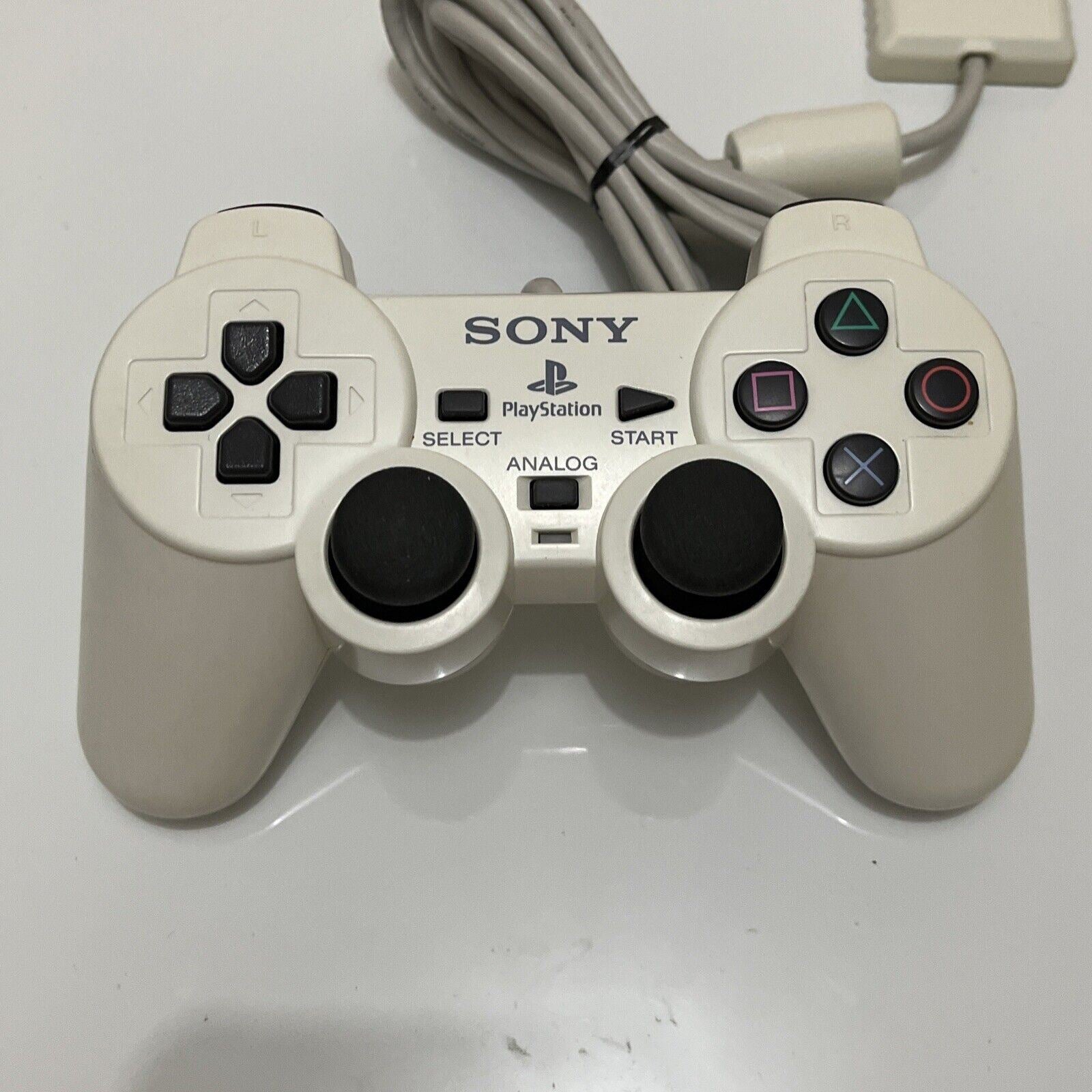 Genuine Official Sony PlayStation PS2 Dual Shock Controller Ceramic Wh ...