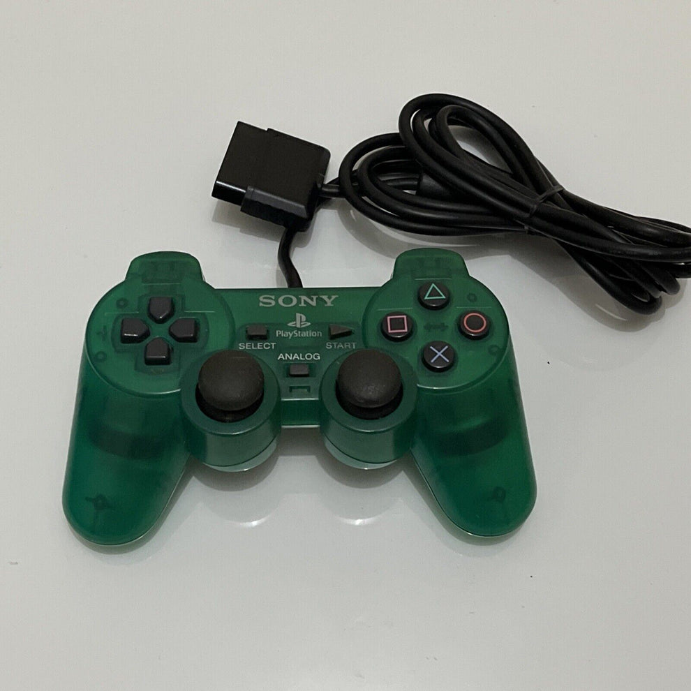 Official Sony PlayStation 2 PS2 Dual Shock Controller Green Transparen ...