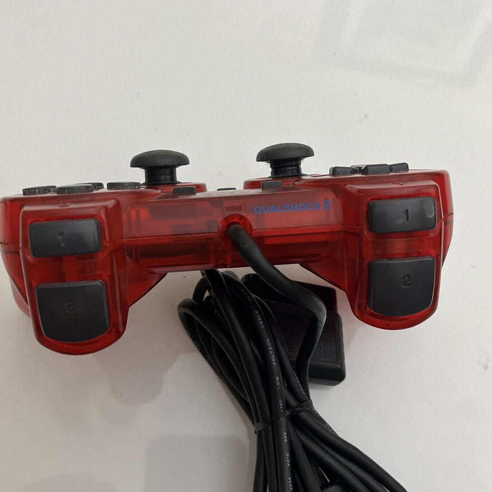 Genuine Official Sony Playstation 2 PS2 Dual Shock 2 Transparent Red ...