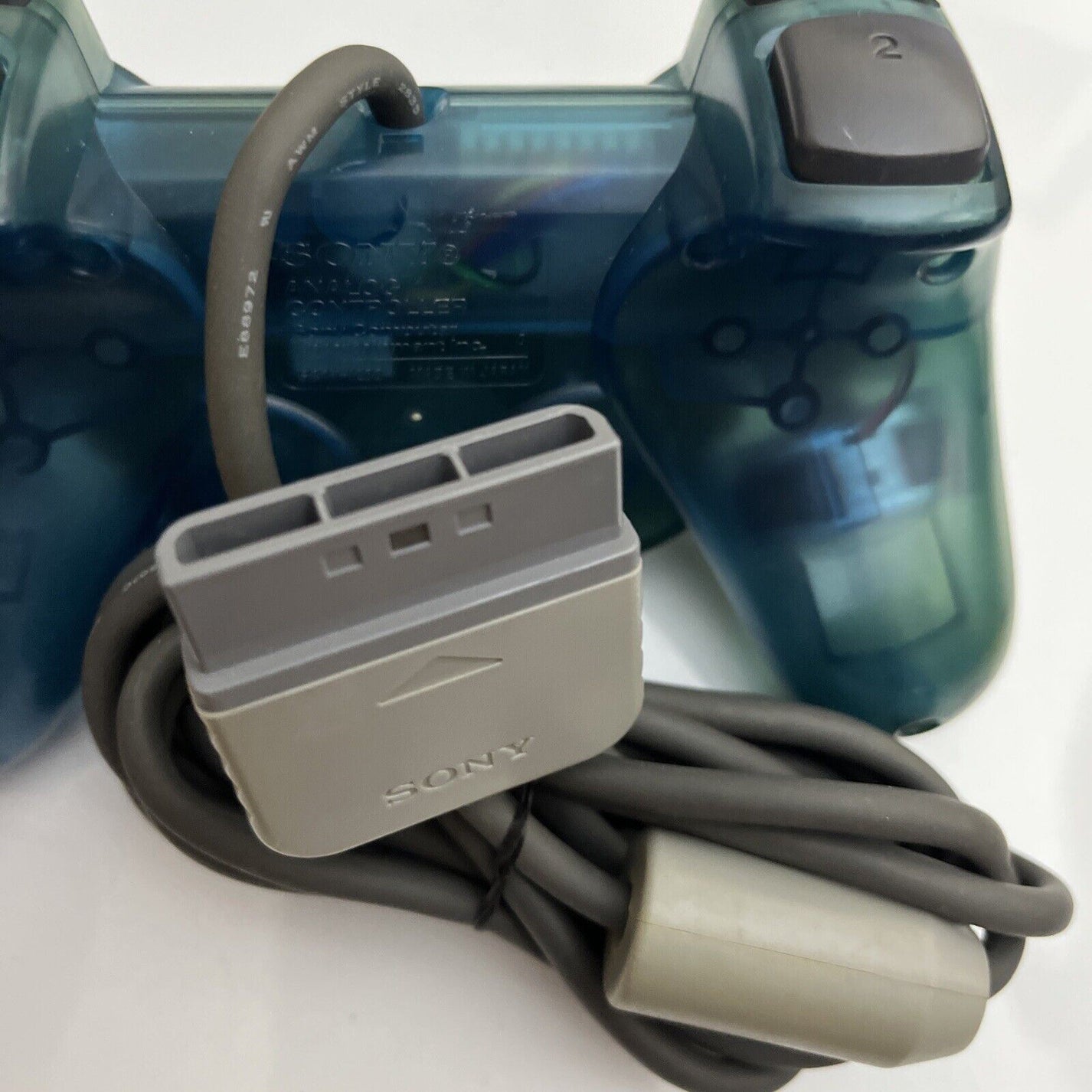 Official Sony PS2 Controller Transparent Blue Transparent Genuine ...
