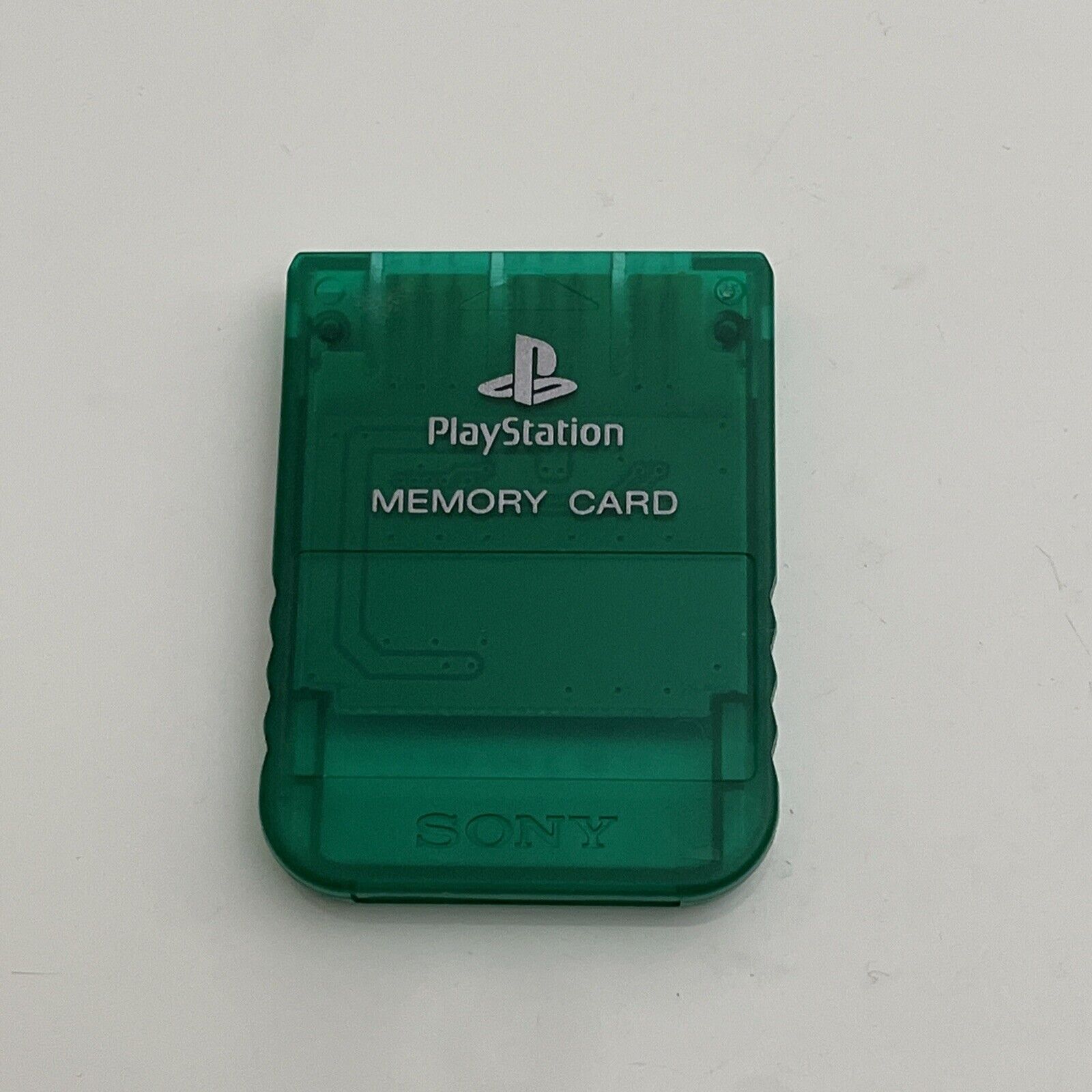 Official Sony PlayStation Memory Card PS1 Transparent Green – Retro Unit