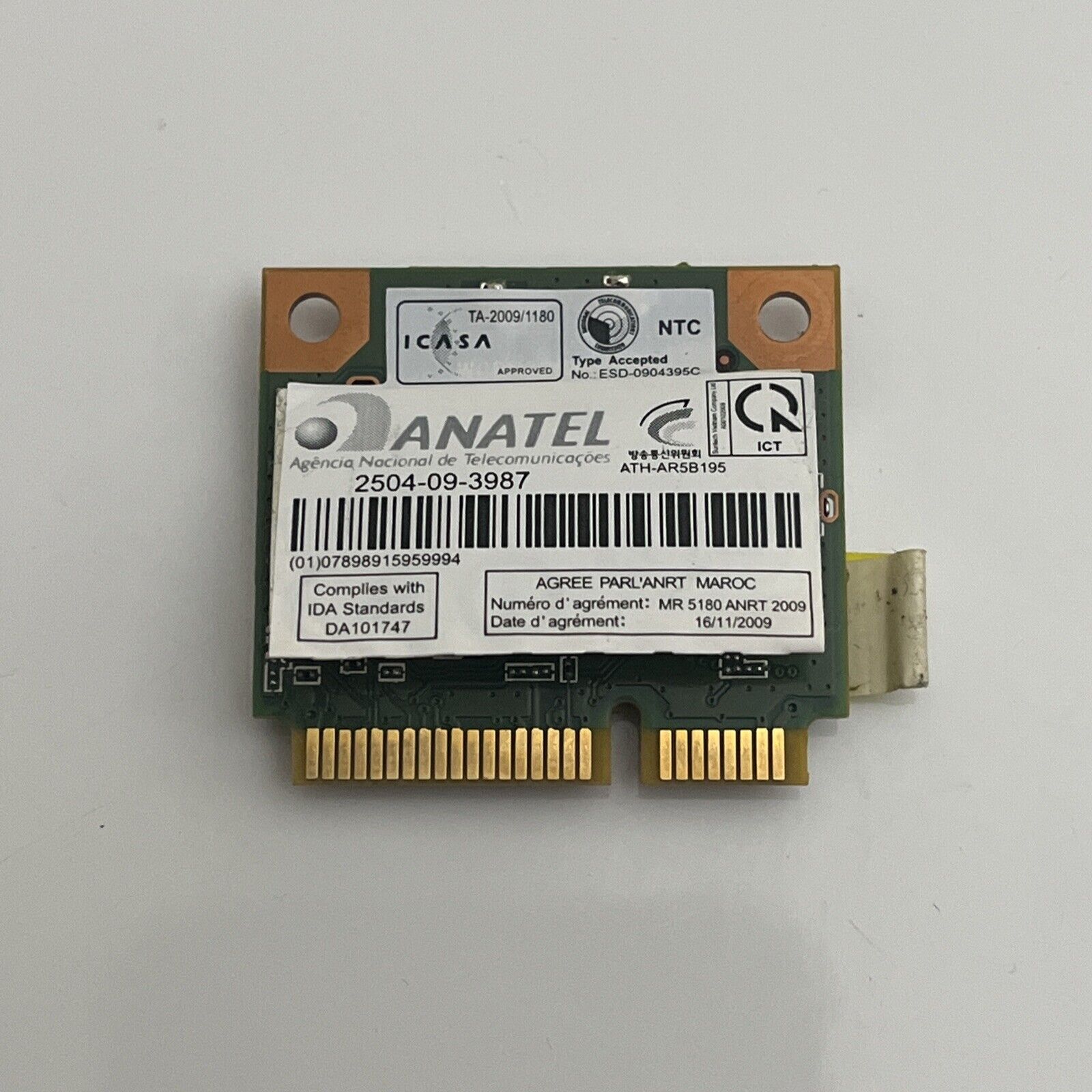 Atheros AR5B195 Wireless Bluetooth Network Adapter PCI Express Mini ha ...