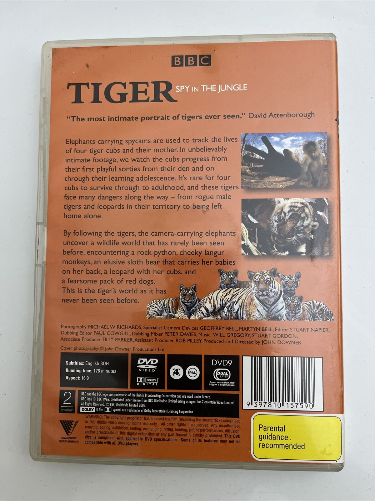 Tiger (DVD, 2008) BBC David Attenborough Documentary Region 4 – Retro Unit