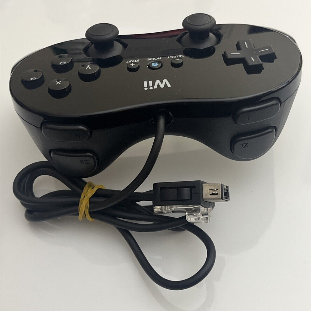 Genuine Official Nintendo Wii Classic Pro Controller Black – Retro Unit