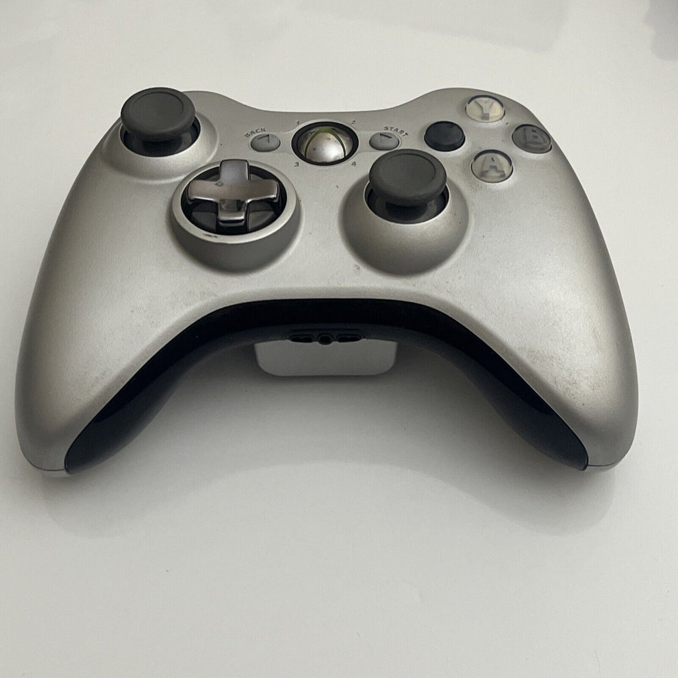 Genuine Official Microsoft Xbox 360 Wireless Controller Silver Limited ...