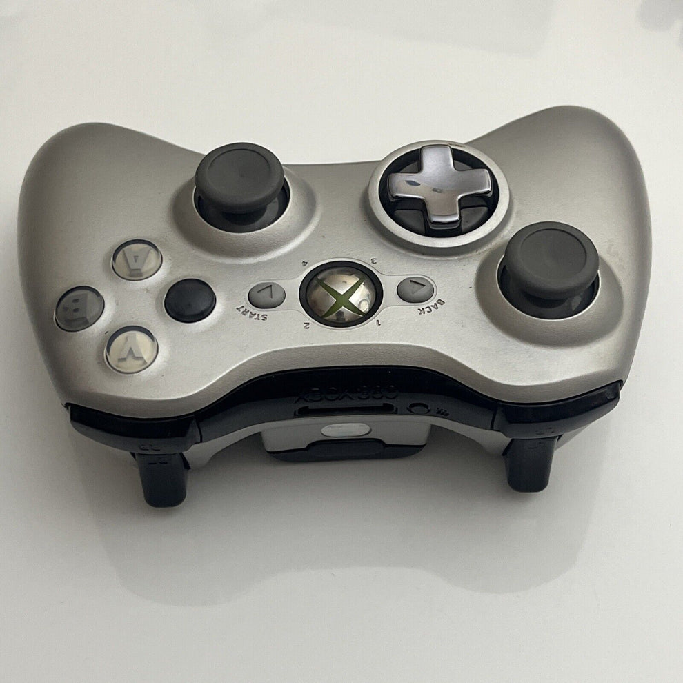 Genuine Official Microsoft Xbox 360 Wireless Controller Silver Limited ...