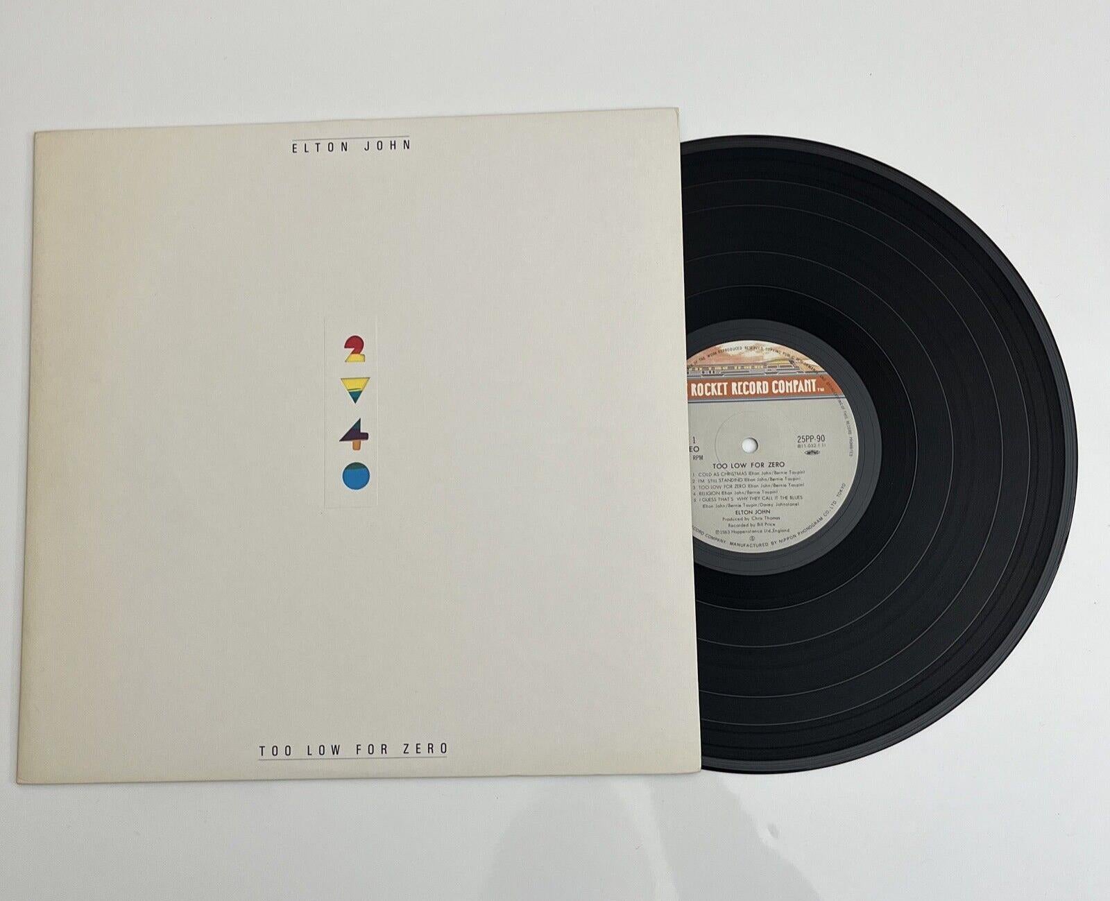 Elton John - Too Low For Zero 1983 LP Vinyl Record Die-cut and Embosse ...