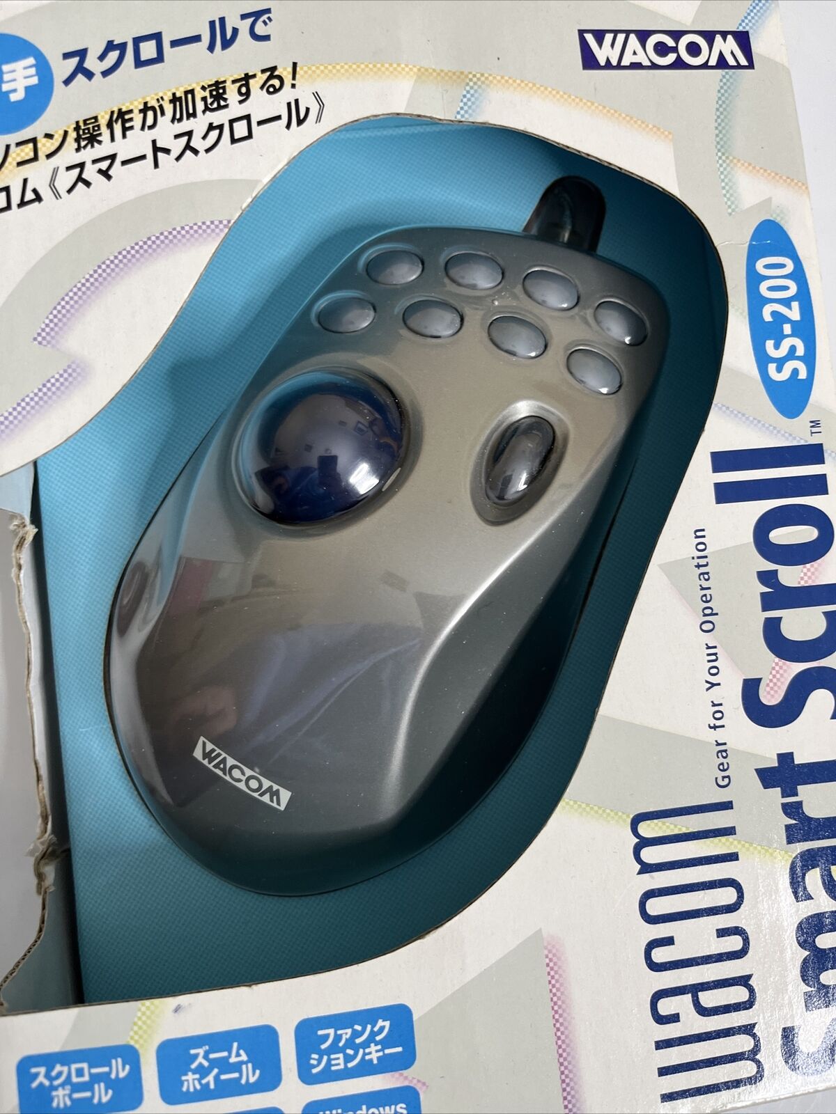 Wacom Smart Scroll Trackball BH-0118 *Works on Win 95/98/XP/7 Only* NE – Retro Unit