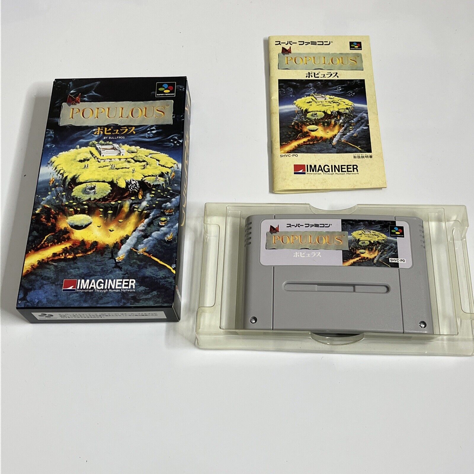 Populous - Nintendo Super Famicom SNES NTSC-J JAPAN World Building Gam ...