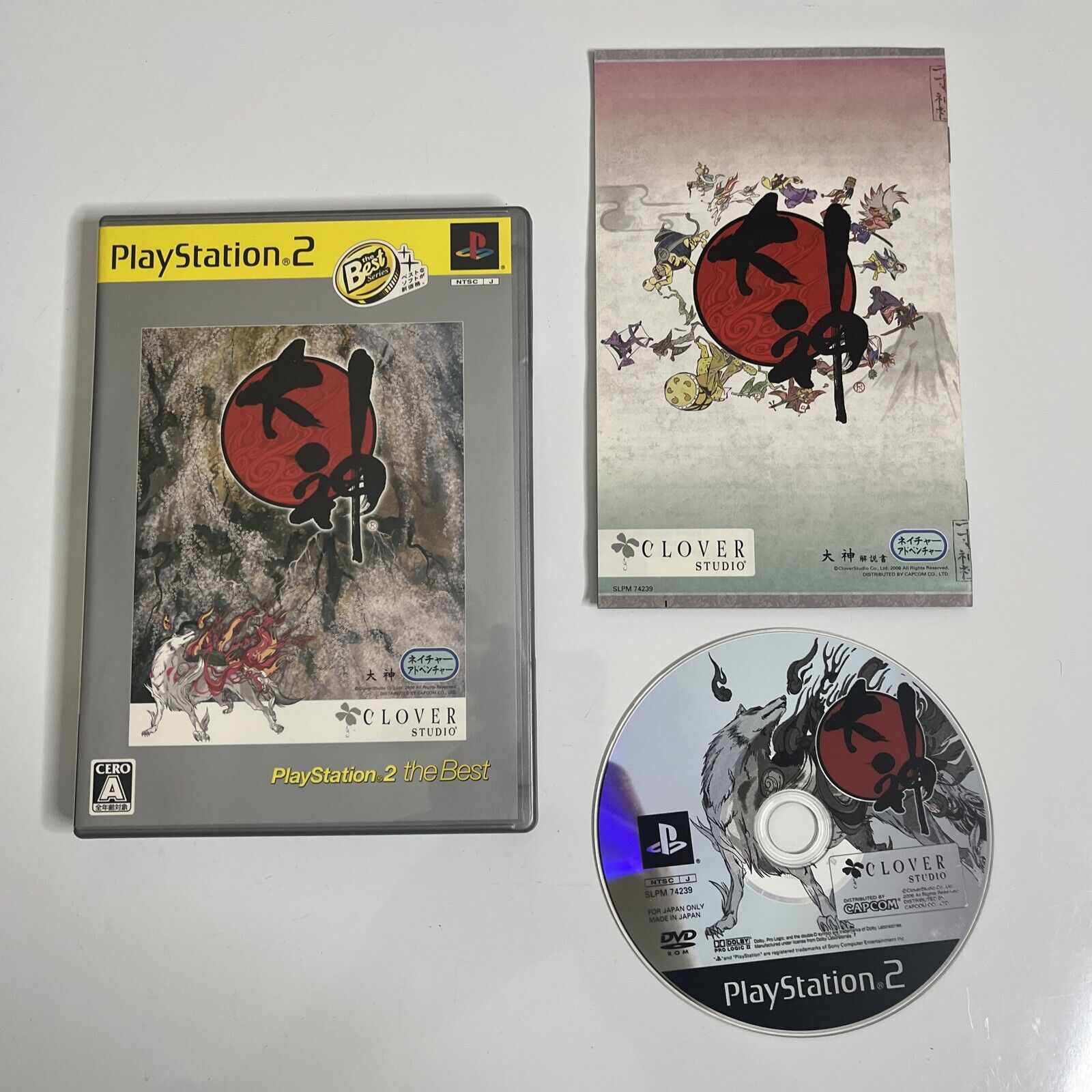 Okami Sony PlayStation PS2 NTSC-J JAPAN Capcom Action Adventure Game C ...