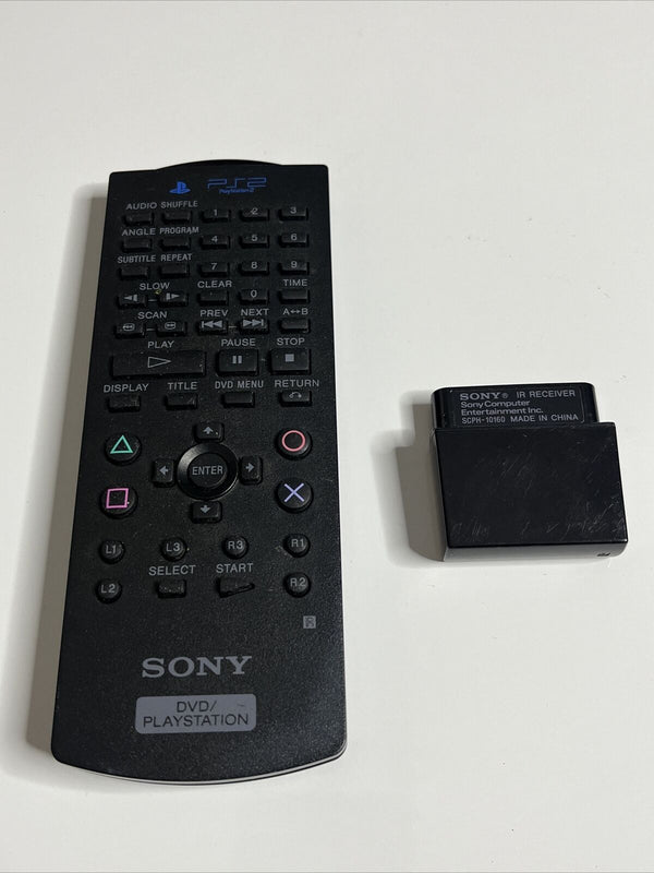 Official Sony PlayStation 2 PS2 DVD Remote Control & Receiver – Retro Unit
