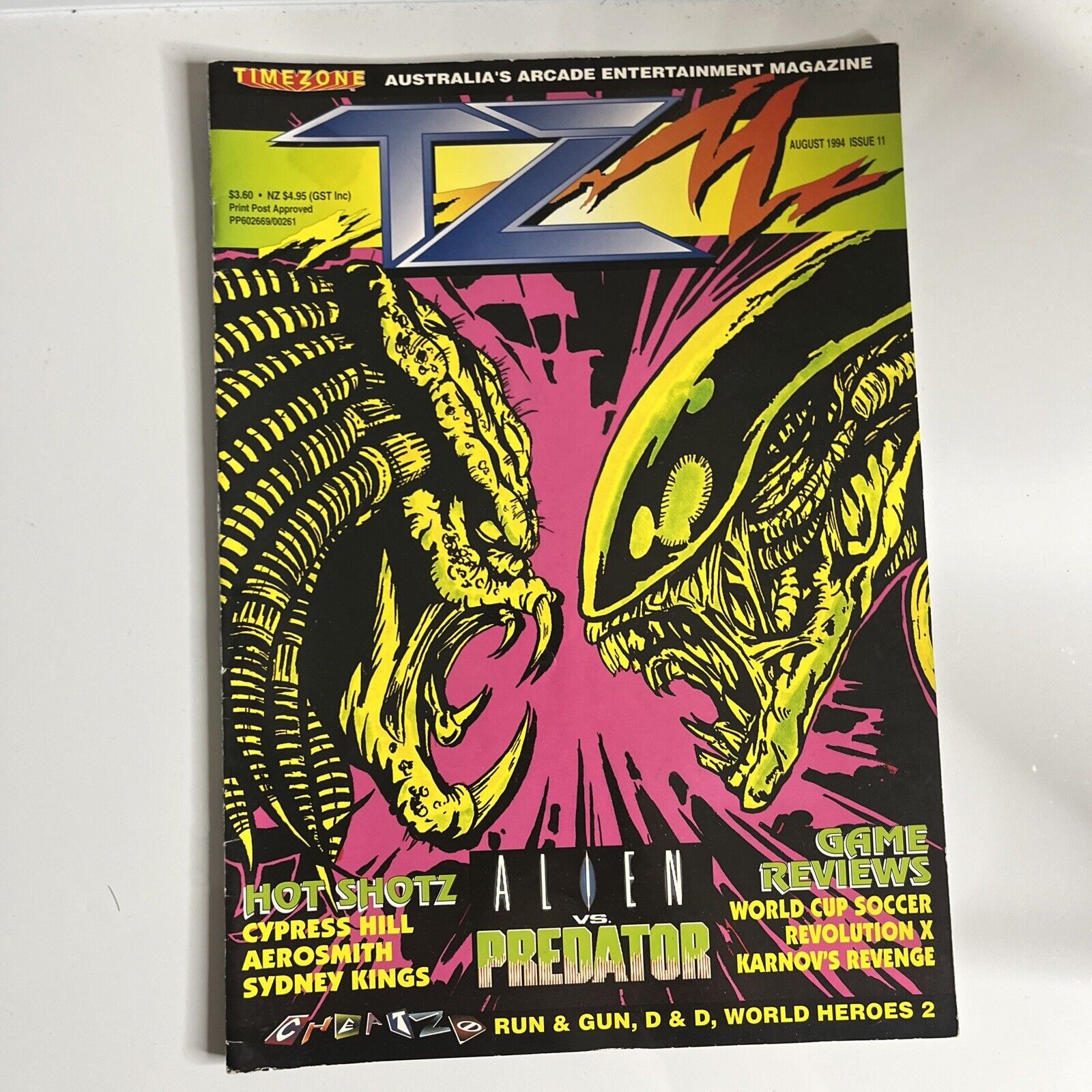 Timezone Arcade Magazine Australia August 1994 Issue 11 Aliens Vs Pred ...