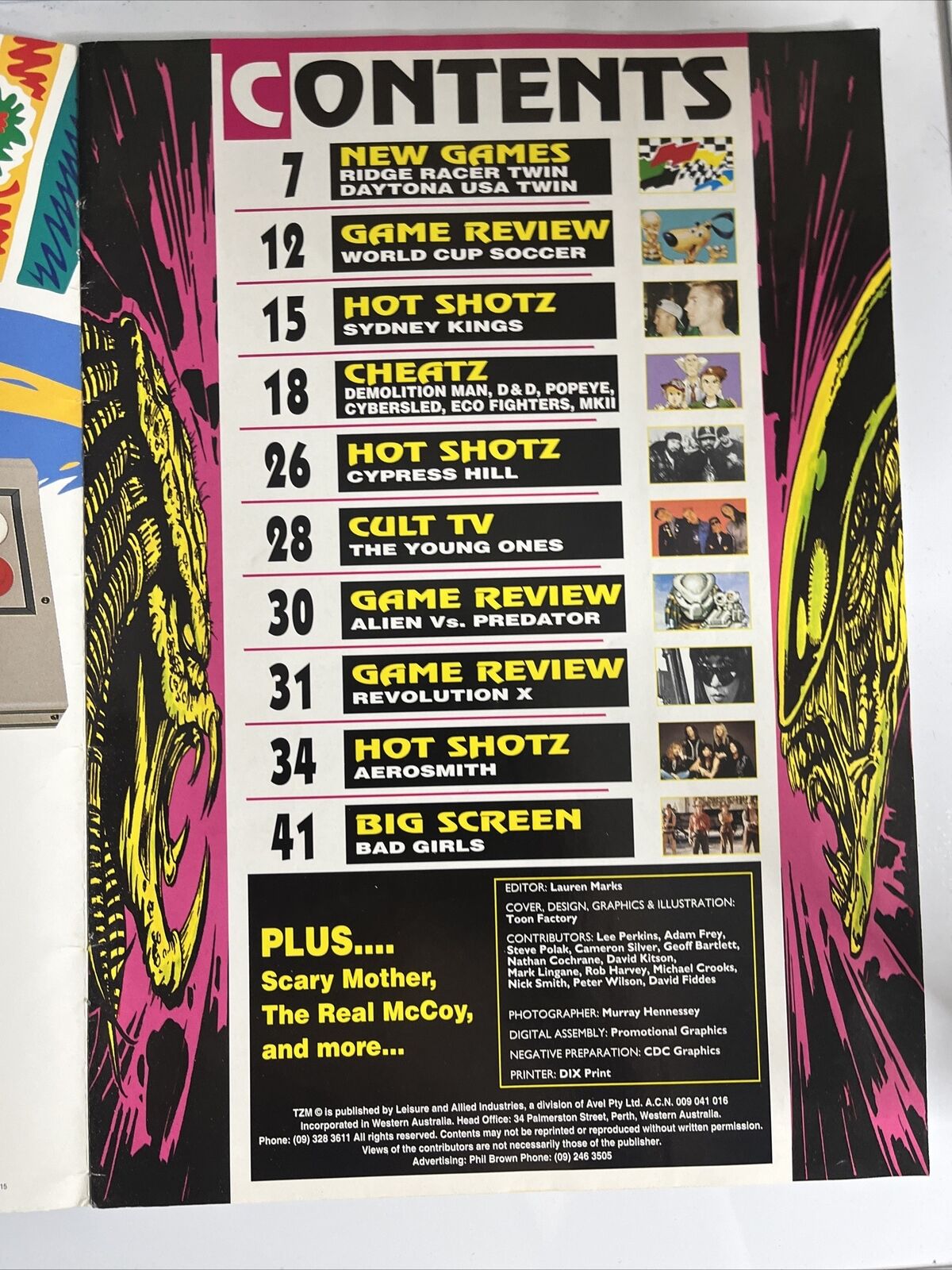 Timezone Arcade Magazine Australia August 1994 Issue 11 Aliens Vs Pred ...