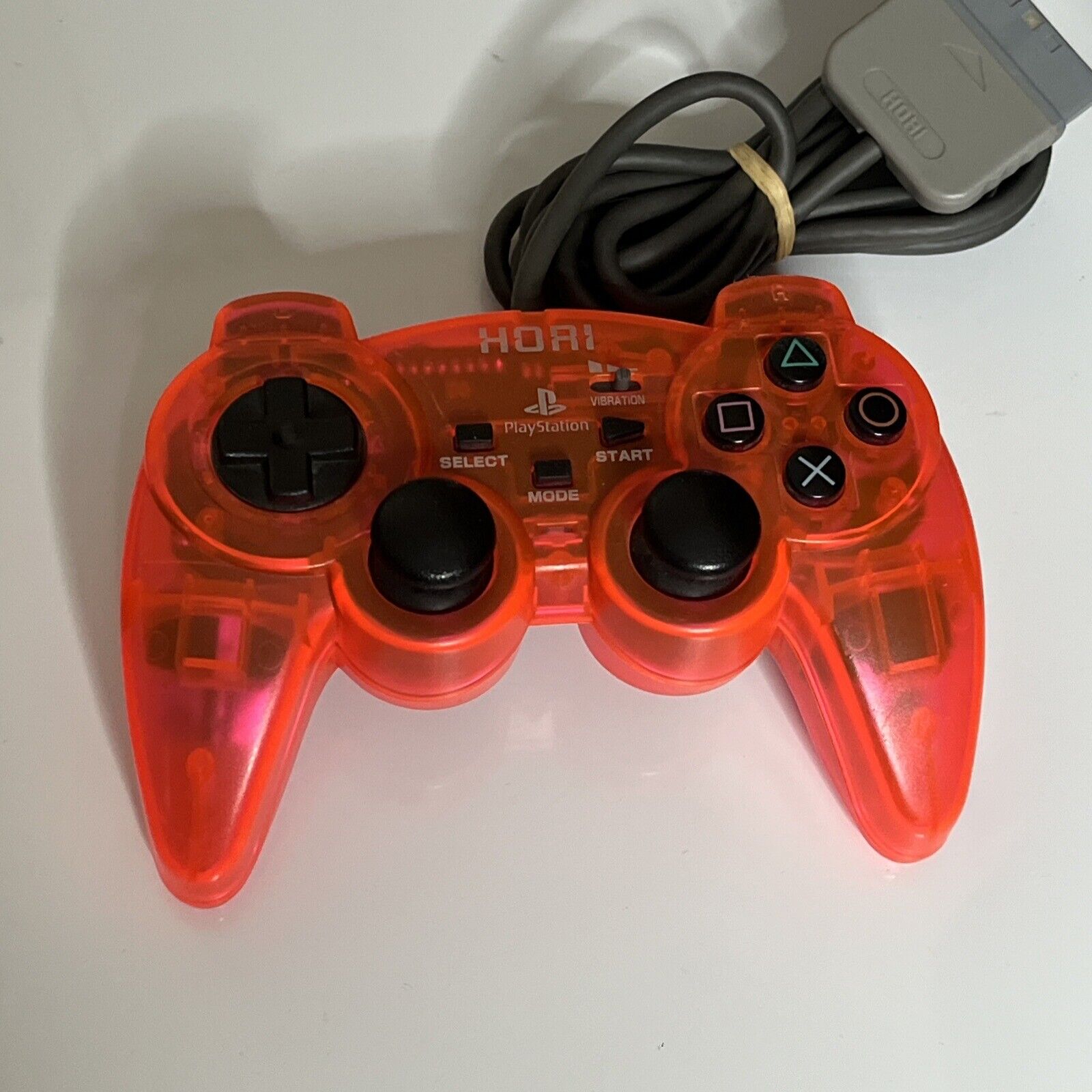 Hori Sony Analog Sindou PS1 PS2 PlayStation Controller Transparent Red ...