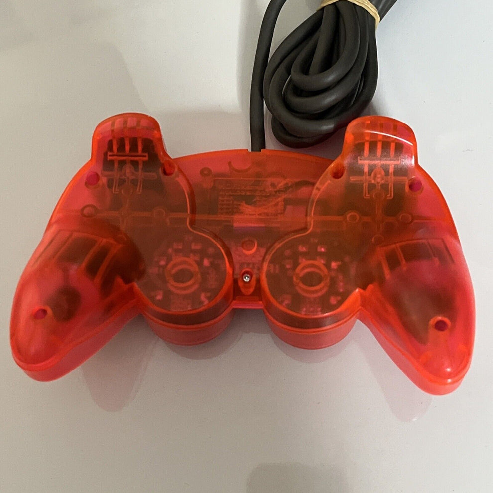 Hori Sony Analog Sindou PS1 PS2 PlayStation Controller Transparent Red ...