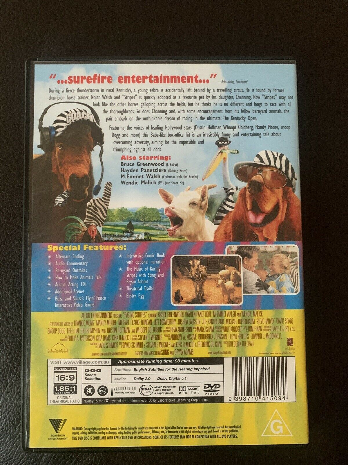 Racing Stripes (DVD, 2005) Frankie Muniz, David Spade, Snoop Dogg. Reg ...