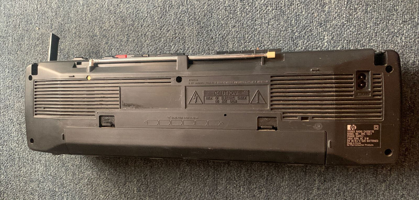 Vintage PYE Stereo Radio Cassette Recorder BOOMBOX DRC 1027 – Retro Unit