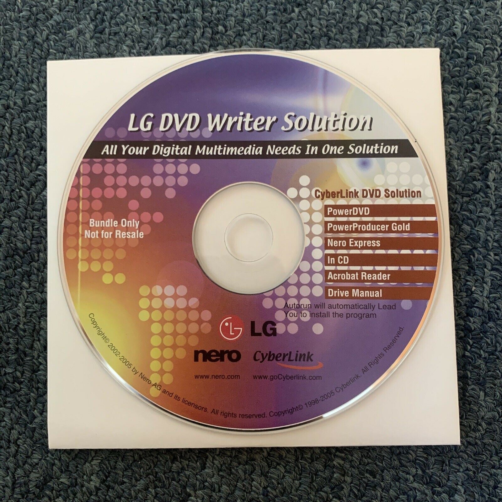 LG DVD Writer Solution Software - Cyberlink PowerDVD, Nero Express, Po ...