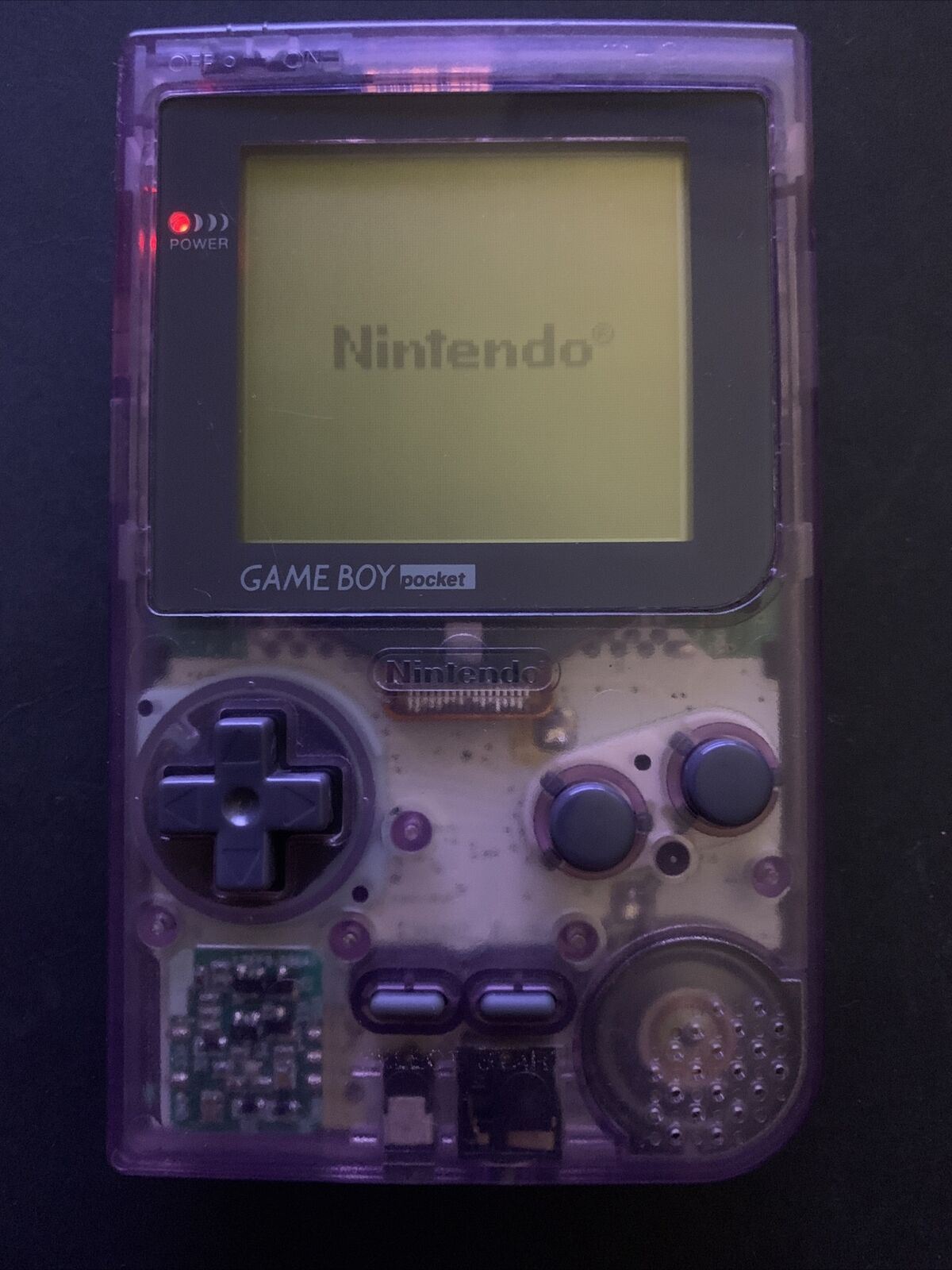 Nintendo Game Boy Pocket Handheld System - Purple Clear Transparent MG ...
