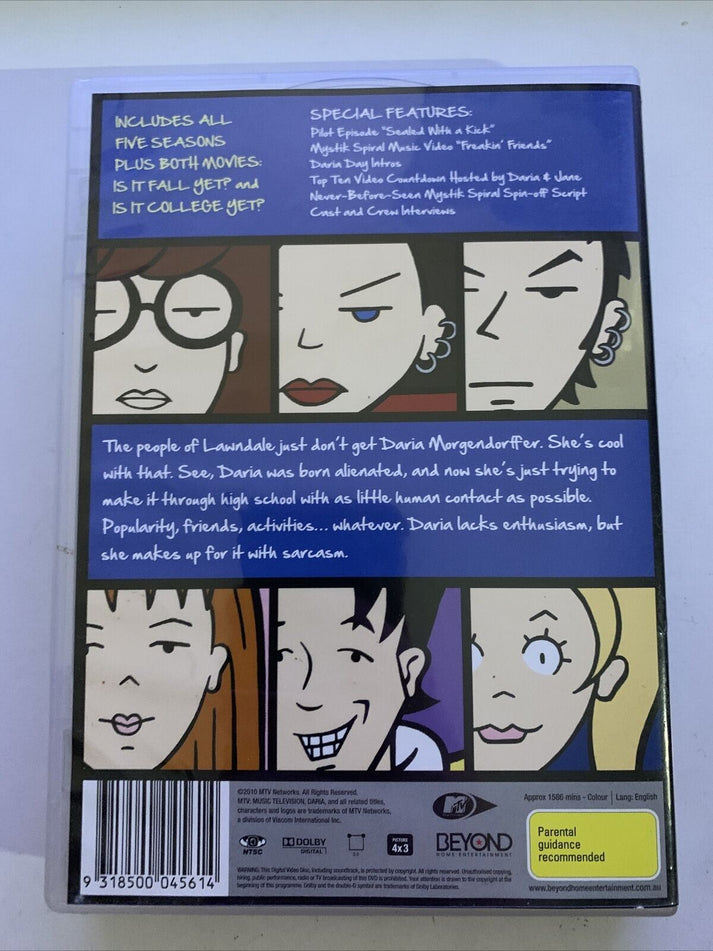 Daria - The Complete Animated Series (DVD, 8-Disc) Collector's Set. Al ...