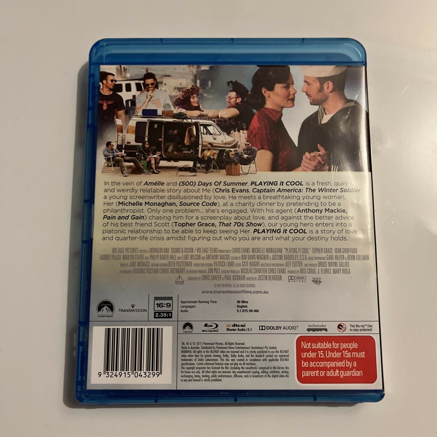 Playing It Cool (Blu-ray, 2014) Chris Evans, Michelle Monaghan, Region ...