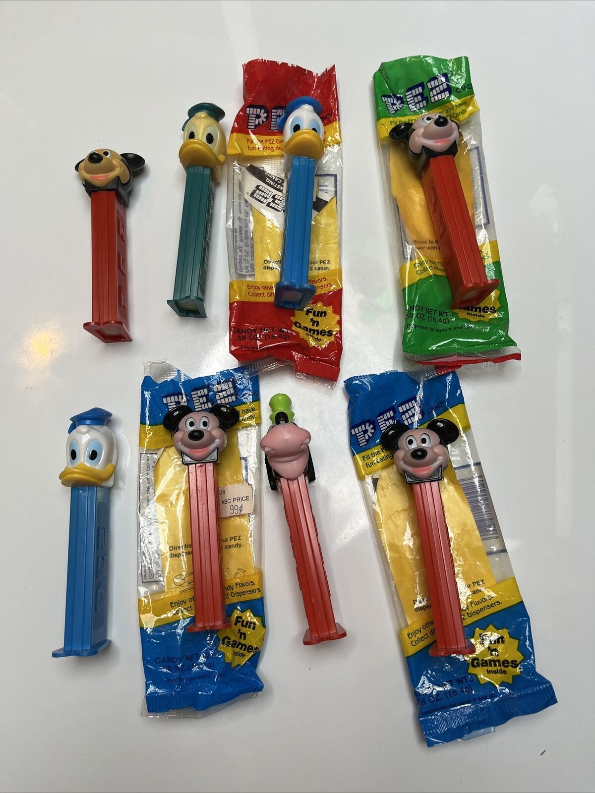 8x Disney Pez Dispensers Goofy, Mickey Mouse, Donald Duck – Retro Unit