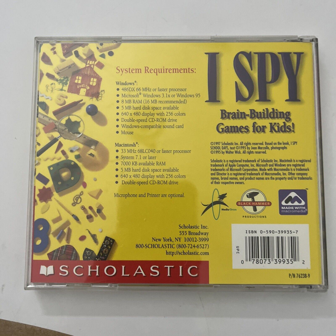 I Spy - Brain-Building Games for Kids! PC CD-ROM 1997 Win95 – Retro Unit