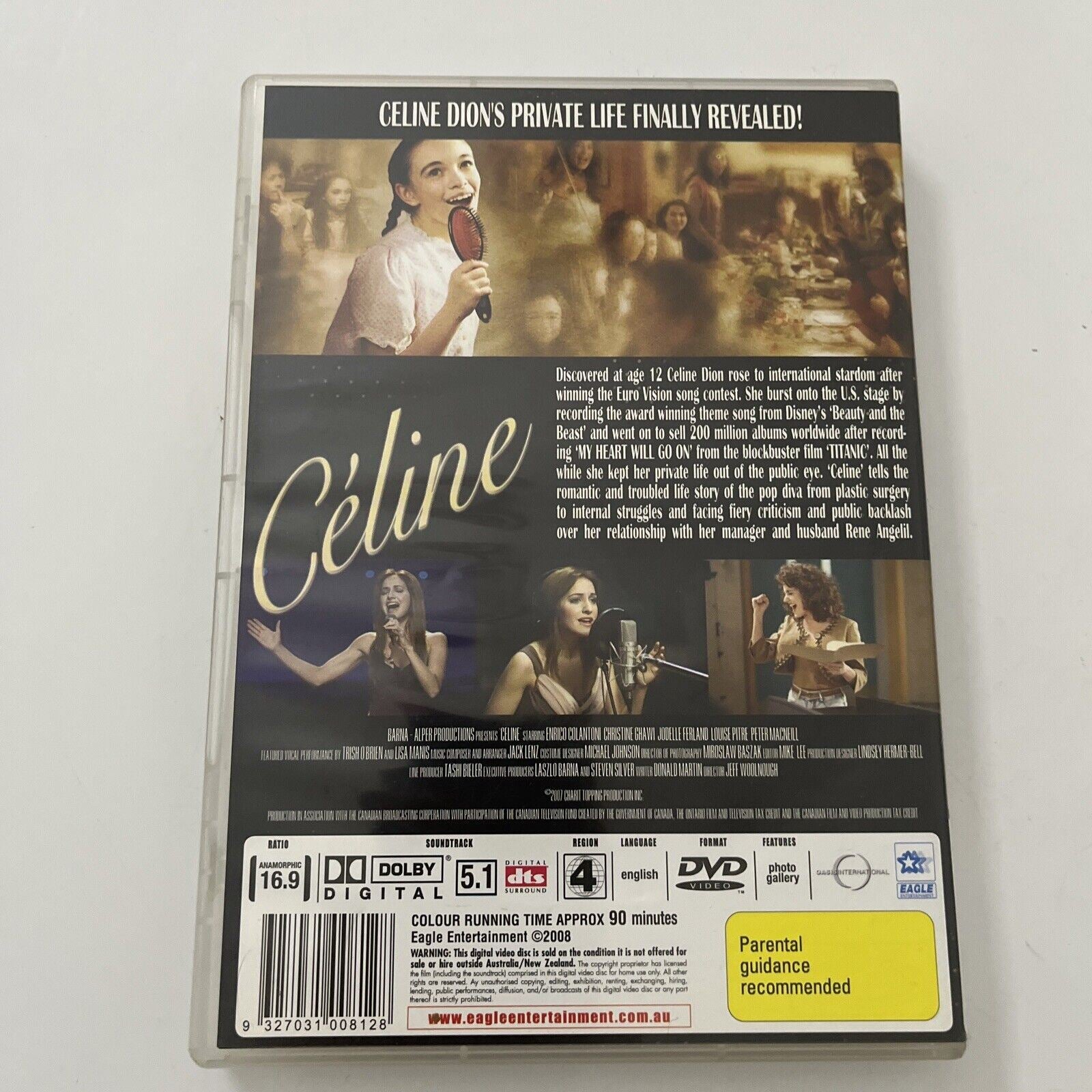 Celine (DVD, 2008) Celine Dion Biopic Movie. Christine Ghawi Region 4 ...