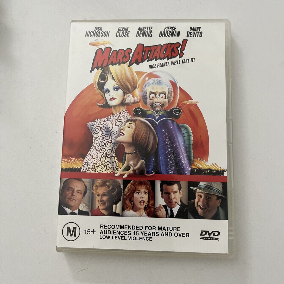 Mars Attacks! (DVD, 1996) Jack Nicholson, Glenn Close, NEW Region 4 ...