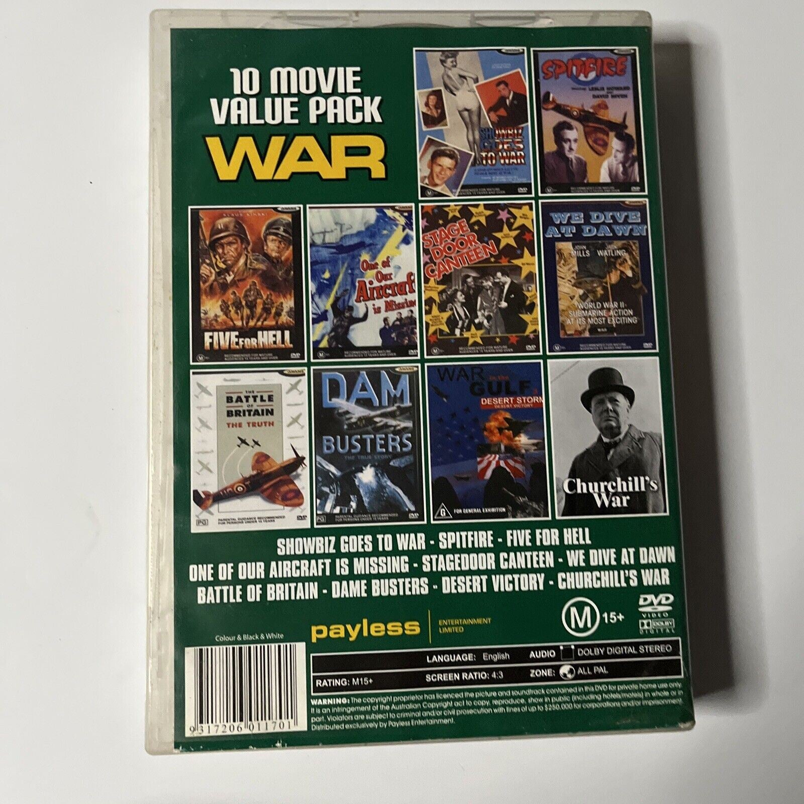 10 War Movie Value Pack DVD (4-Disc Set) All Regions – Retro Unit