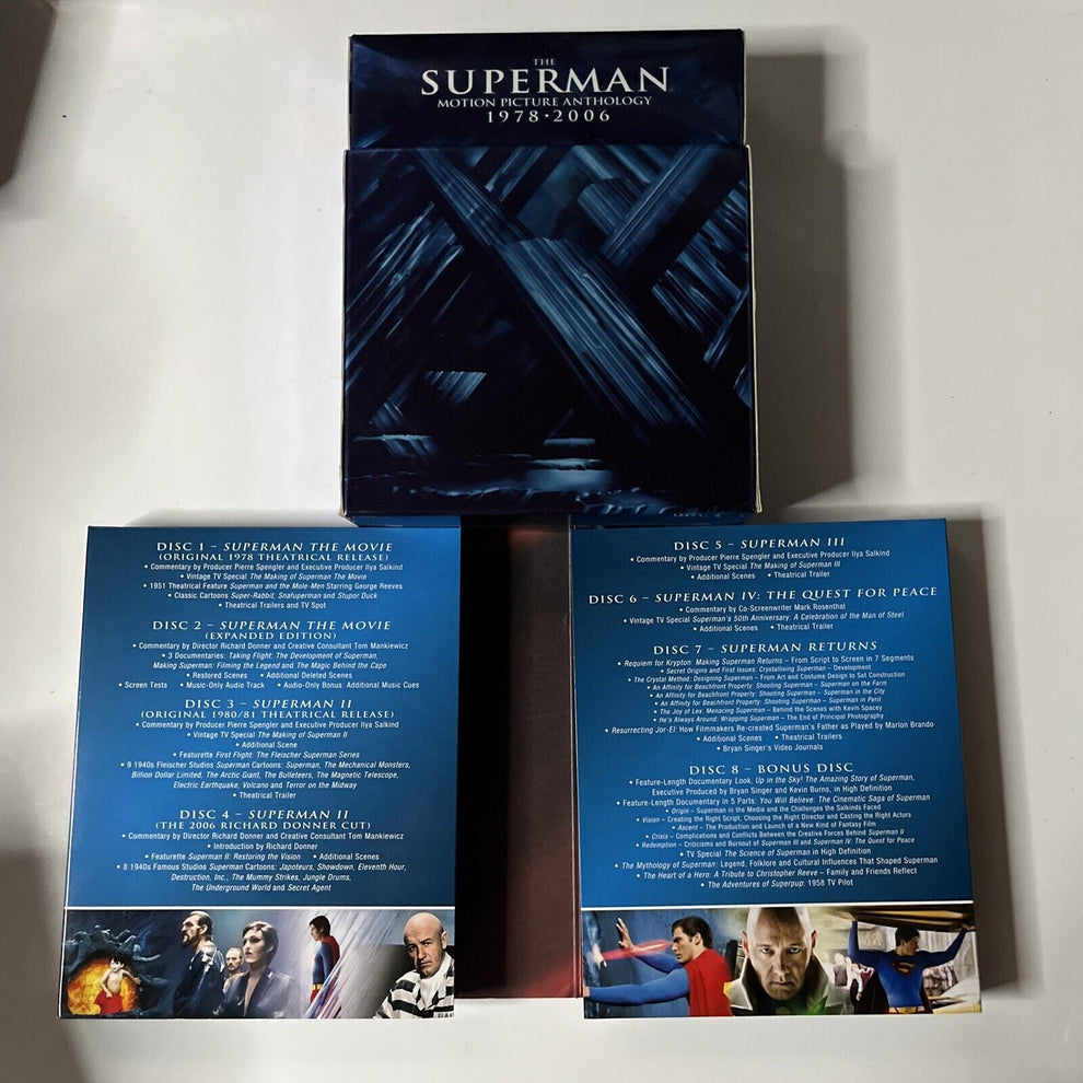 The Superman Motion Picture Anthology: 1978-2006 (Blu-ray, 8-Disc ...