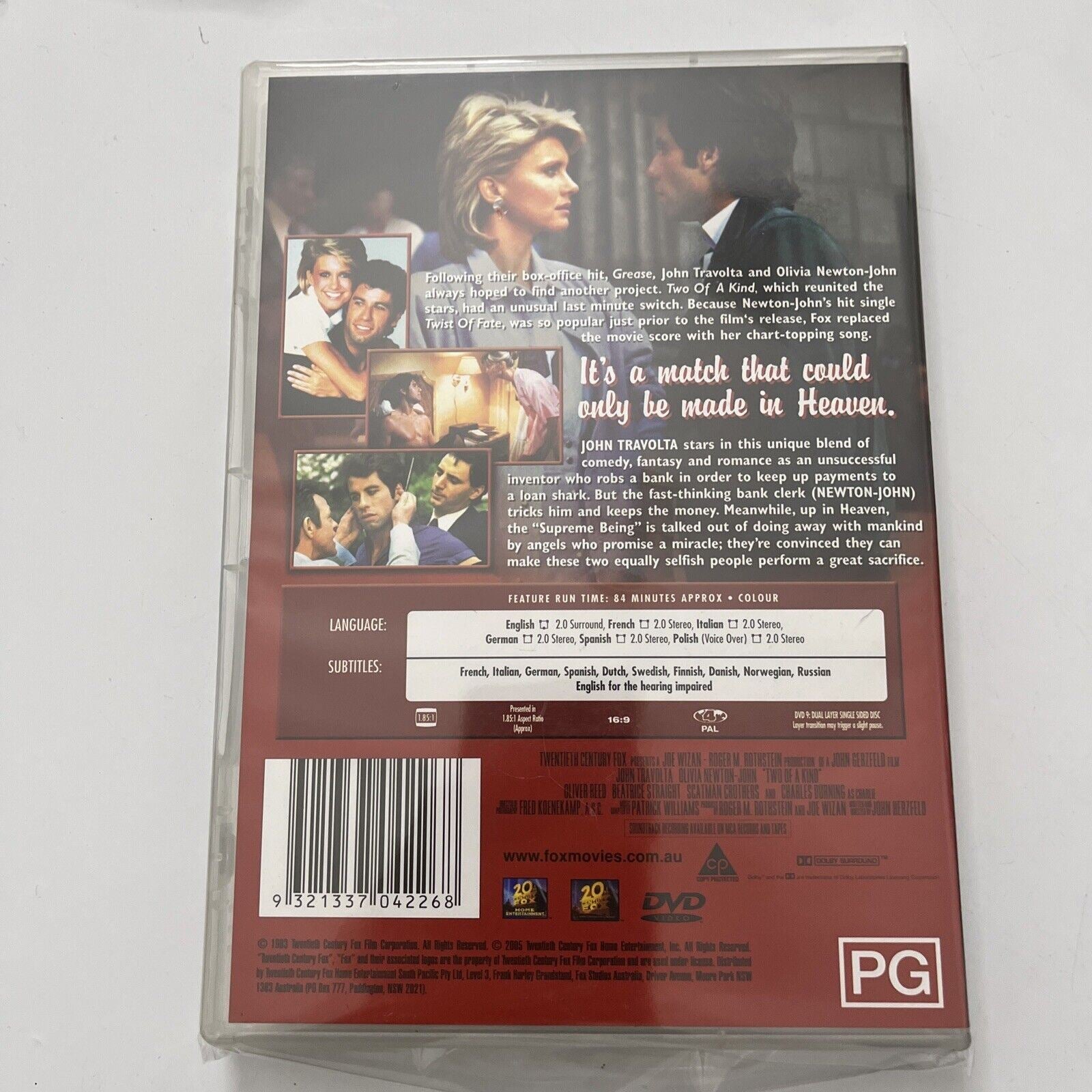 Two Of A Kind (DVD, 1983) John Travolta, Olivia Newton-John NEW Region ...