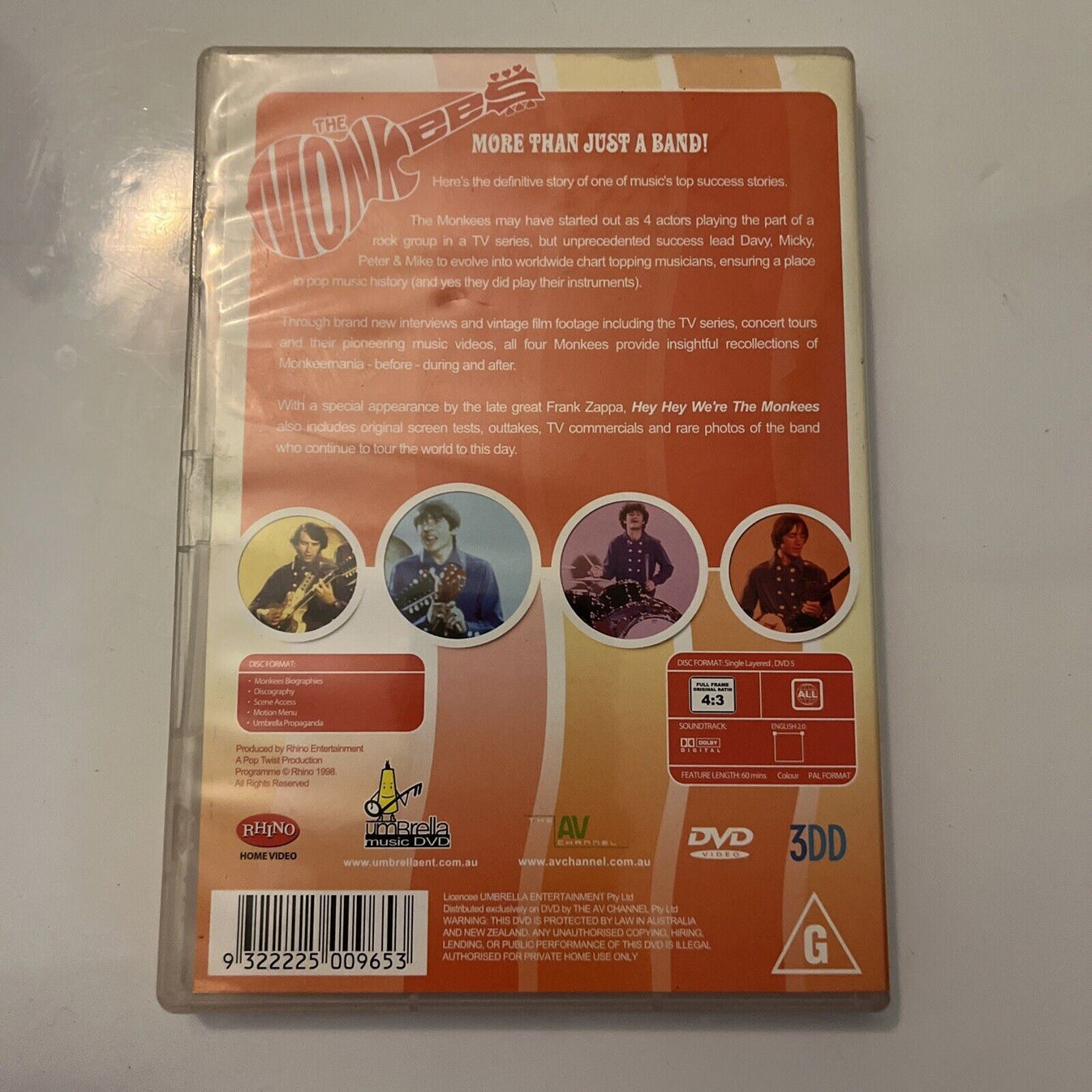 Hey, Hey We're The Monkees (DVD, 1997) All Regions – Retro Unit