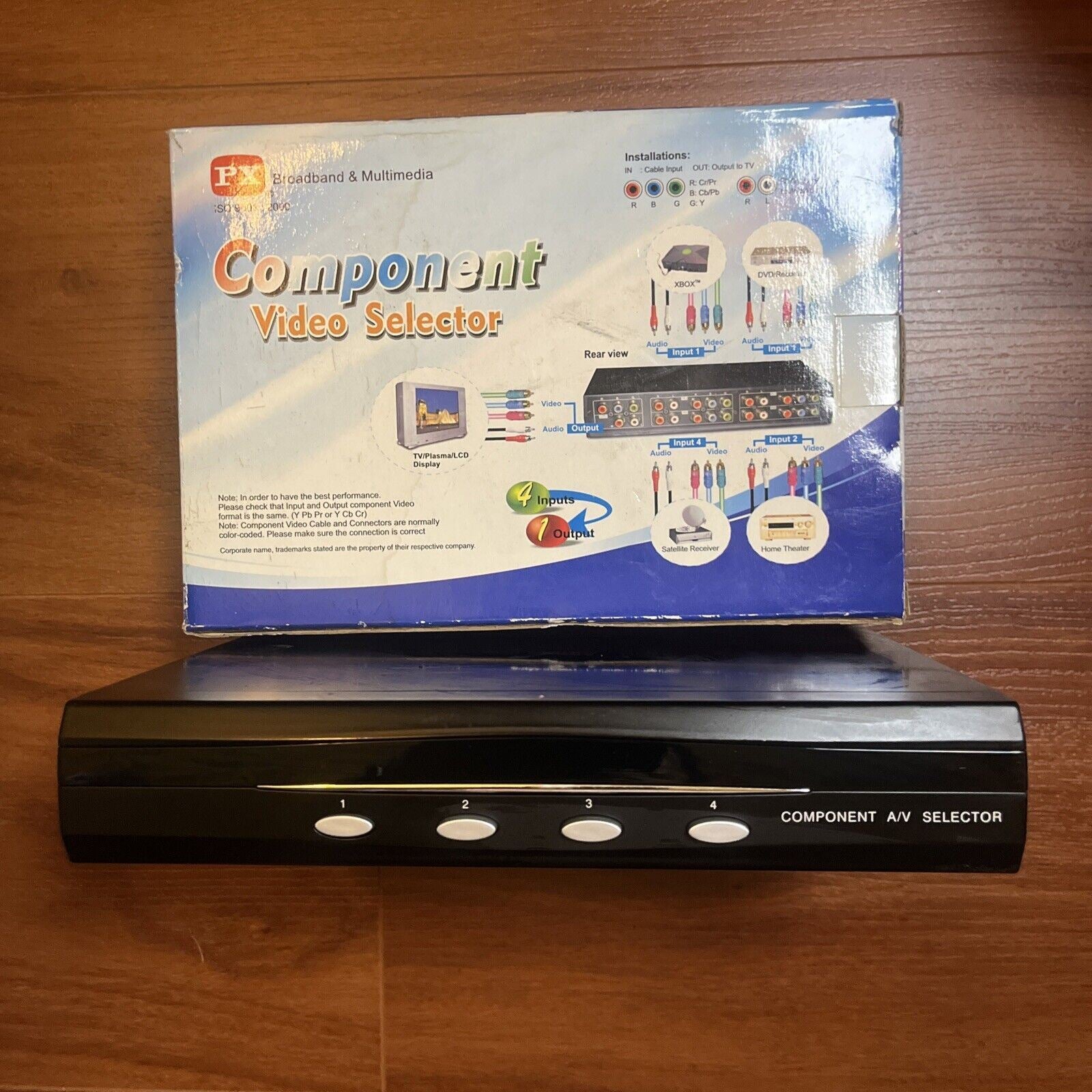 PX Component AV Video Selector 4 Input Switcher – Retro Unit