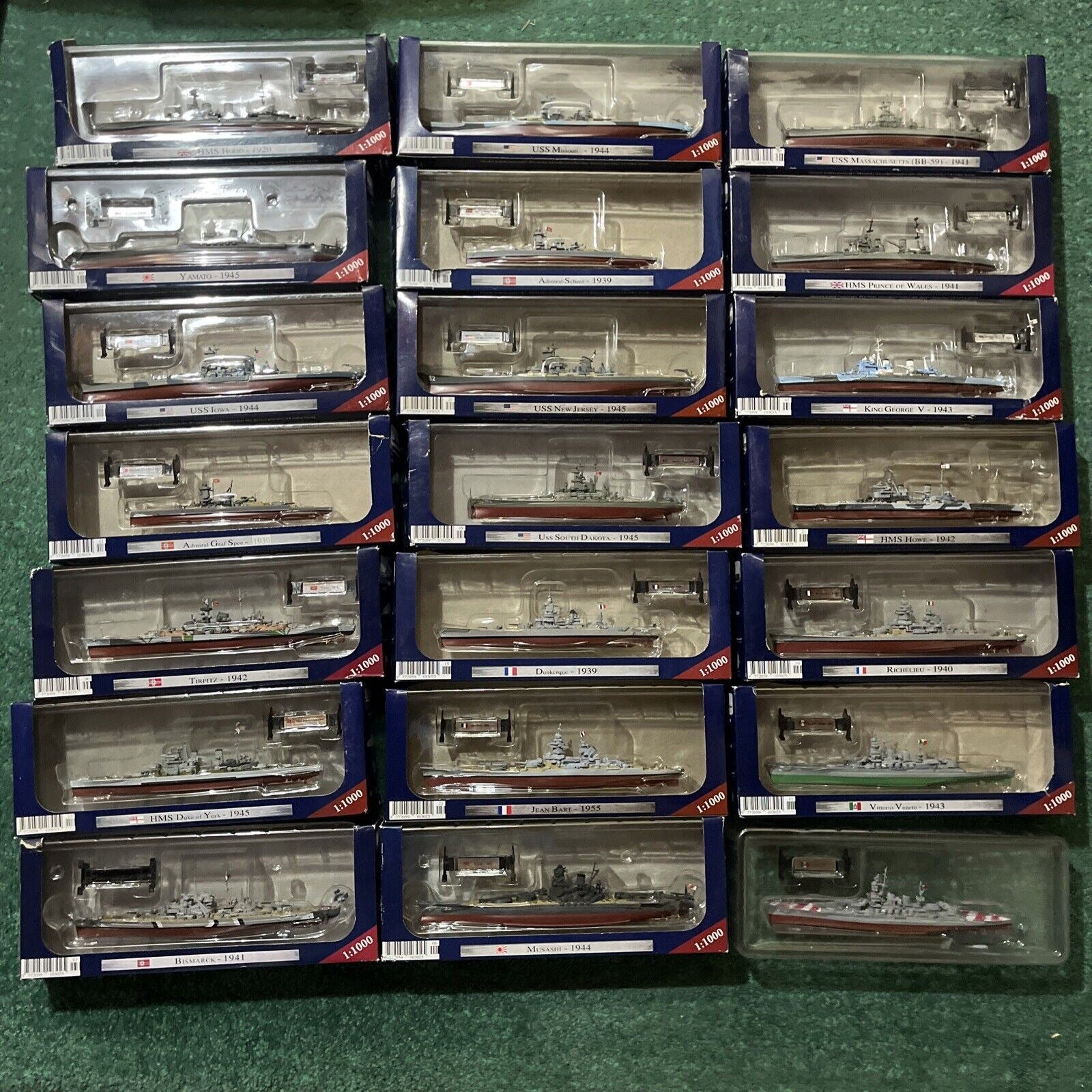 21x Warships of WWII Collection Models 1:1000 – Retro Unit
