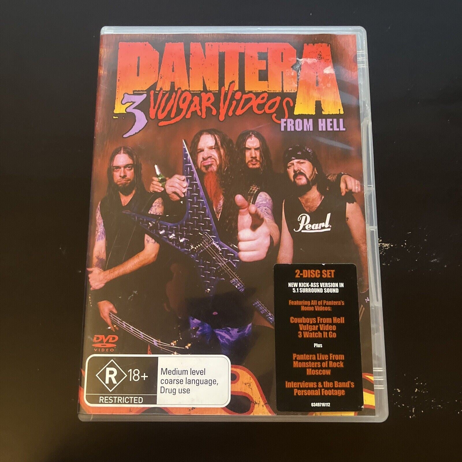 Pantera - 3 Vulgar Videos From Hell (DVD, 2006, 2-Disc) Region 4&2 – Retro Unit