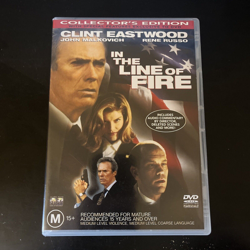 In The Line Of Fire (DVD, 1993) Clint Eastwood, John Malkovich, NEW Re ...