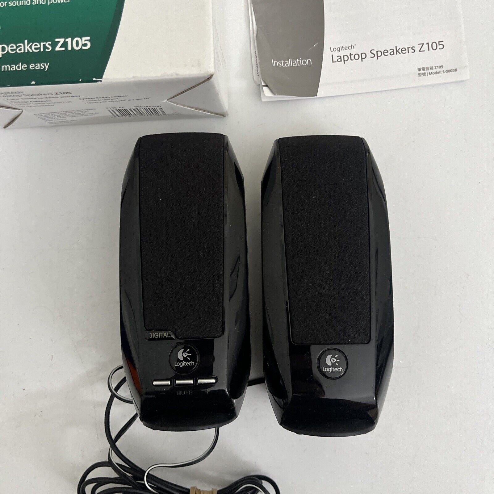 Logitech Z105 USB Digital Audio Powered Computer Laptop Speakers ...