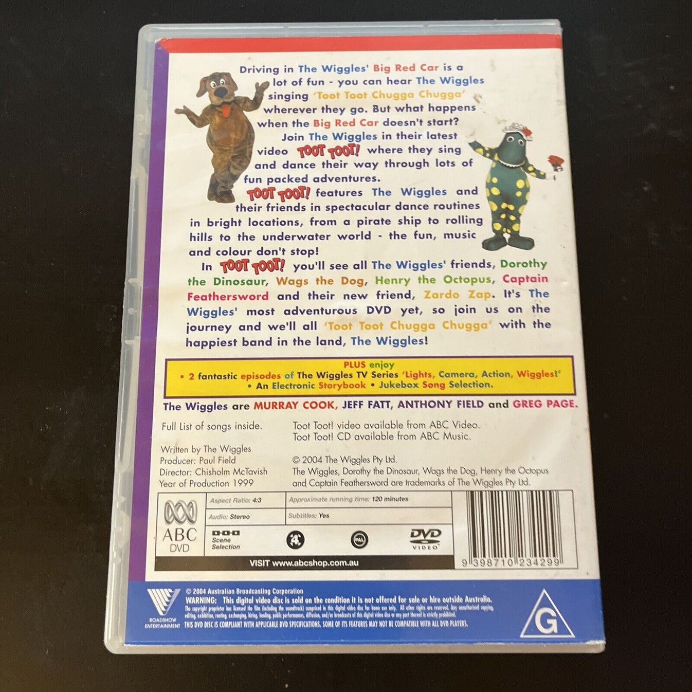 The Wiggles Toot Toot (DVD, 1999) Region 4 – Retro Unit