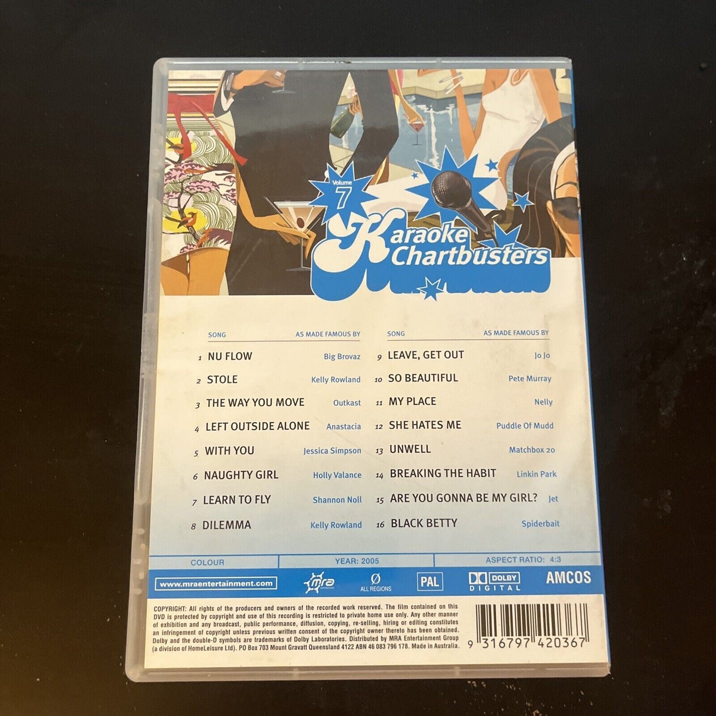 Karaoke - Chartbusters : Vol 7 (DVD) All Regions – Retro Unit