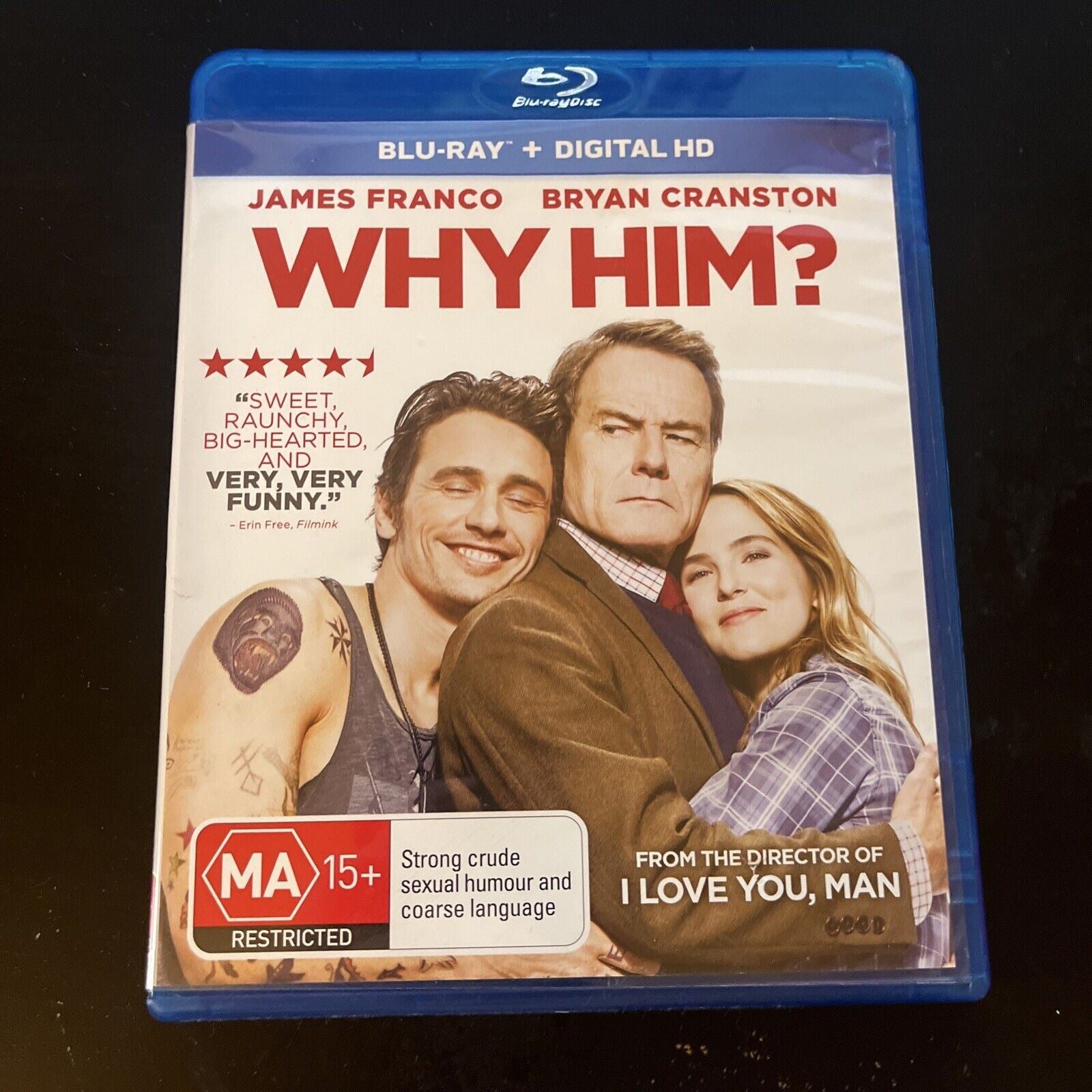 Why Him? (Blu-ray, 2016) Zoey Deutch, James Franco, Tangie Ambrose Reg ...