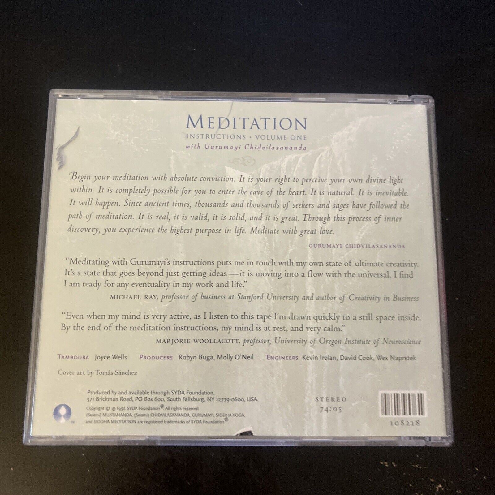 Gurumayi Chdvilasananda - Meditation Instructions Volume 1 (CD, 1998 ...