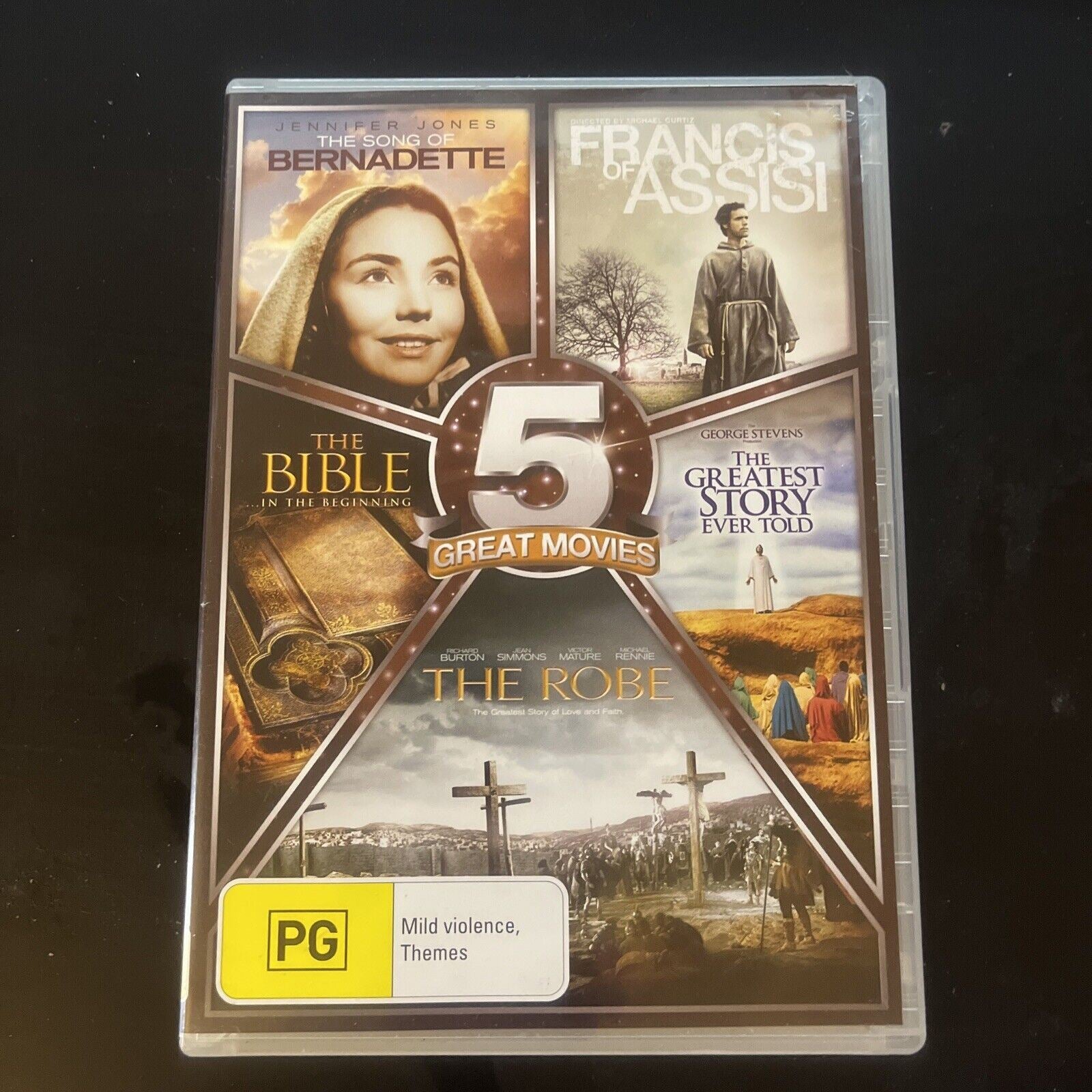 Christian Movie Pack - 5 Movies (DVD, 2013, 5-Disc) Charlton Heston Re ...